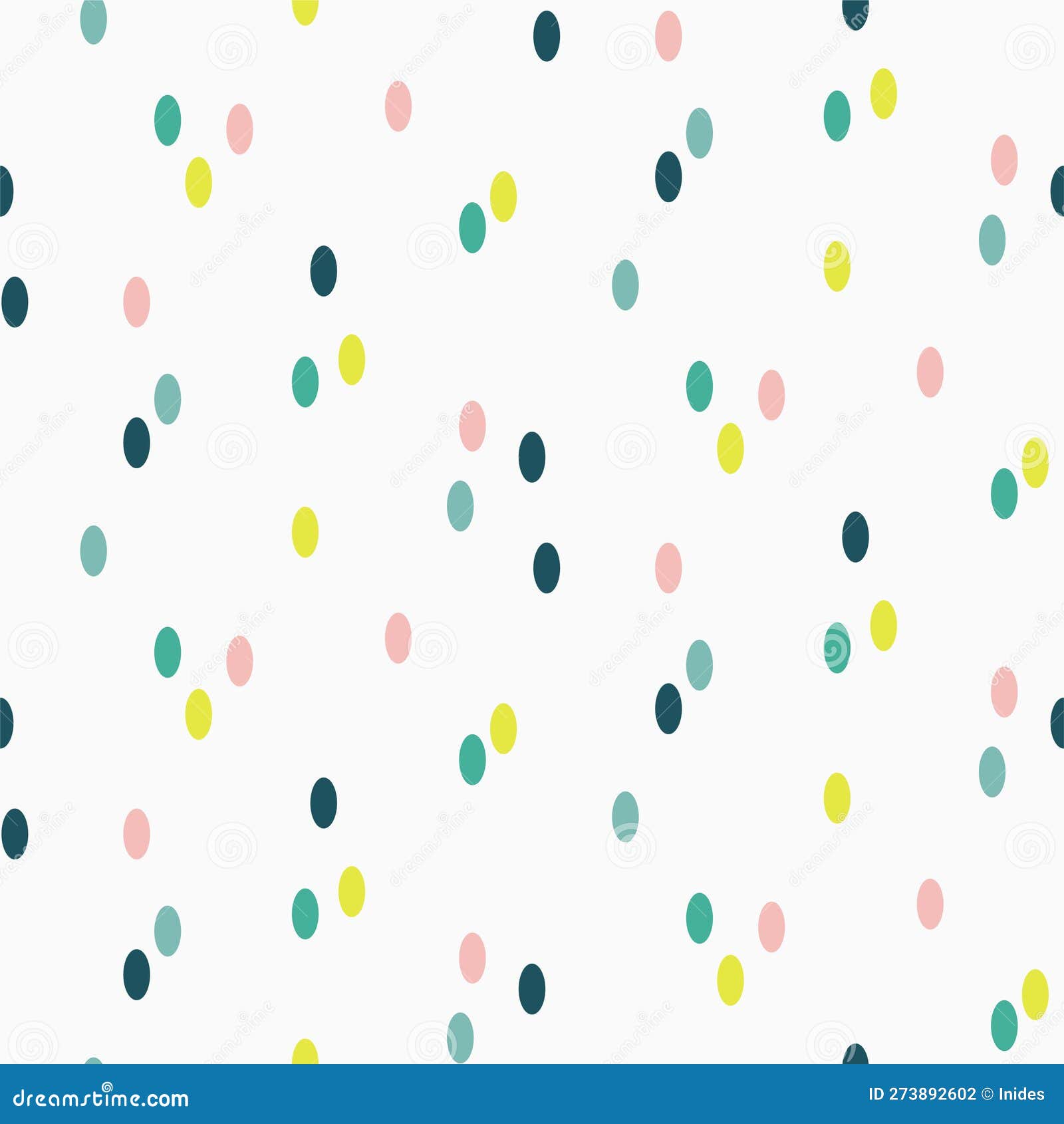 Colorful Abstract Confetti Oval Dots Seamless Pattern Background. Stock ...
