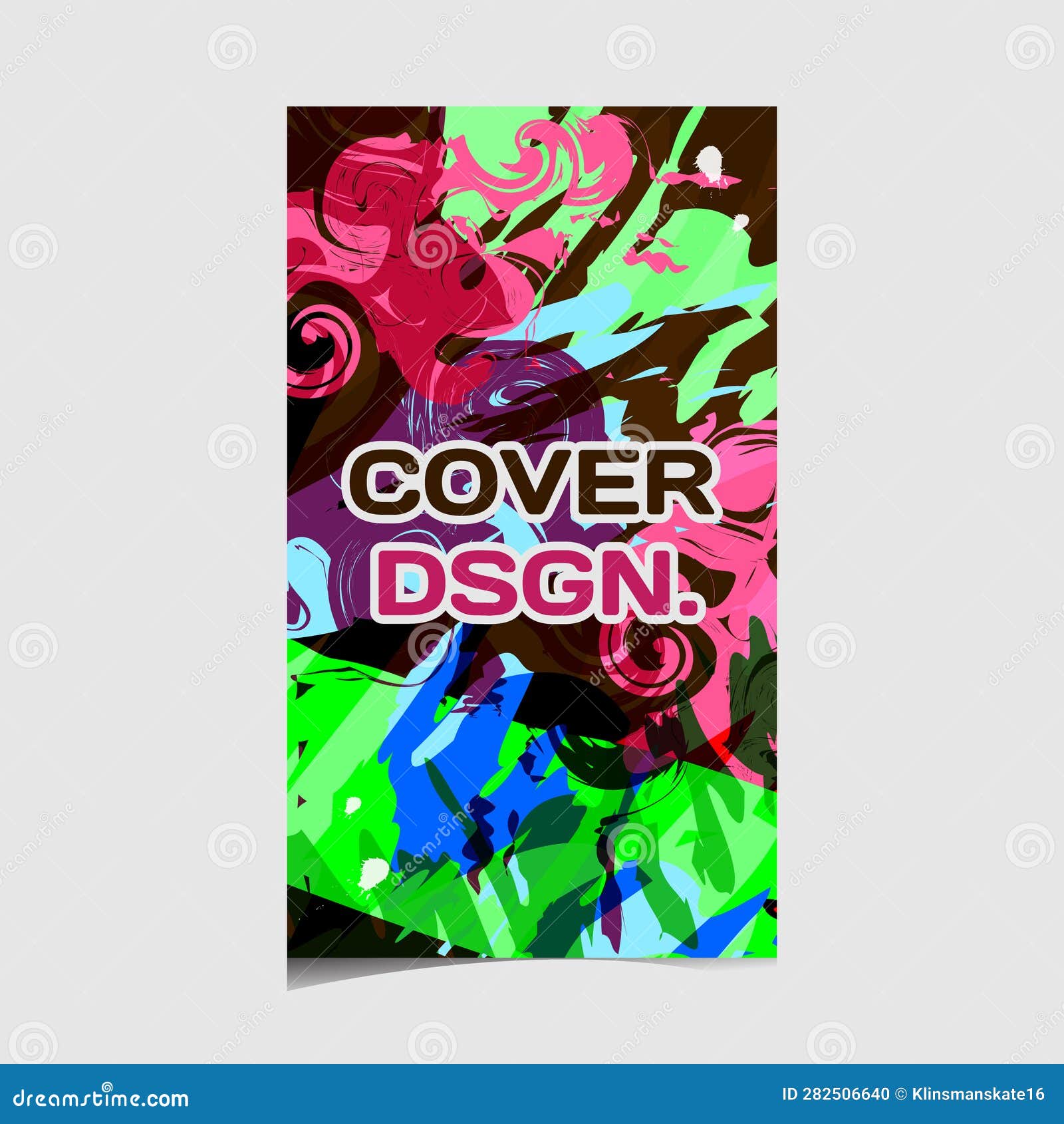 Colorful Abstract Cover Template Design Background Concept Art Stock ...