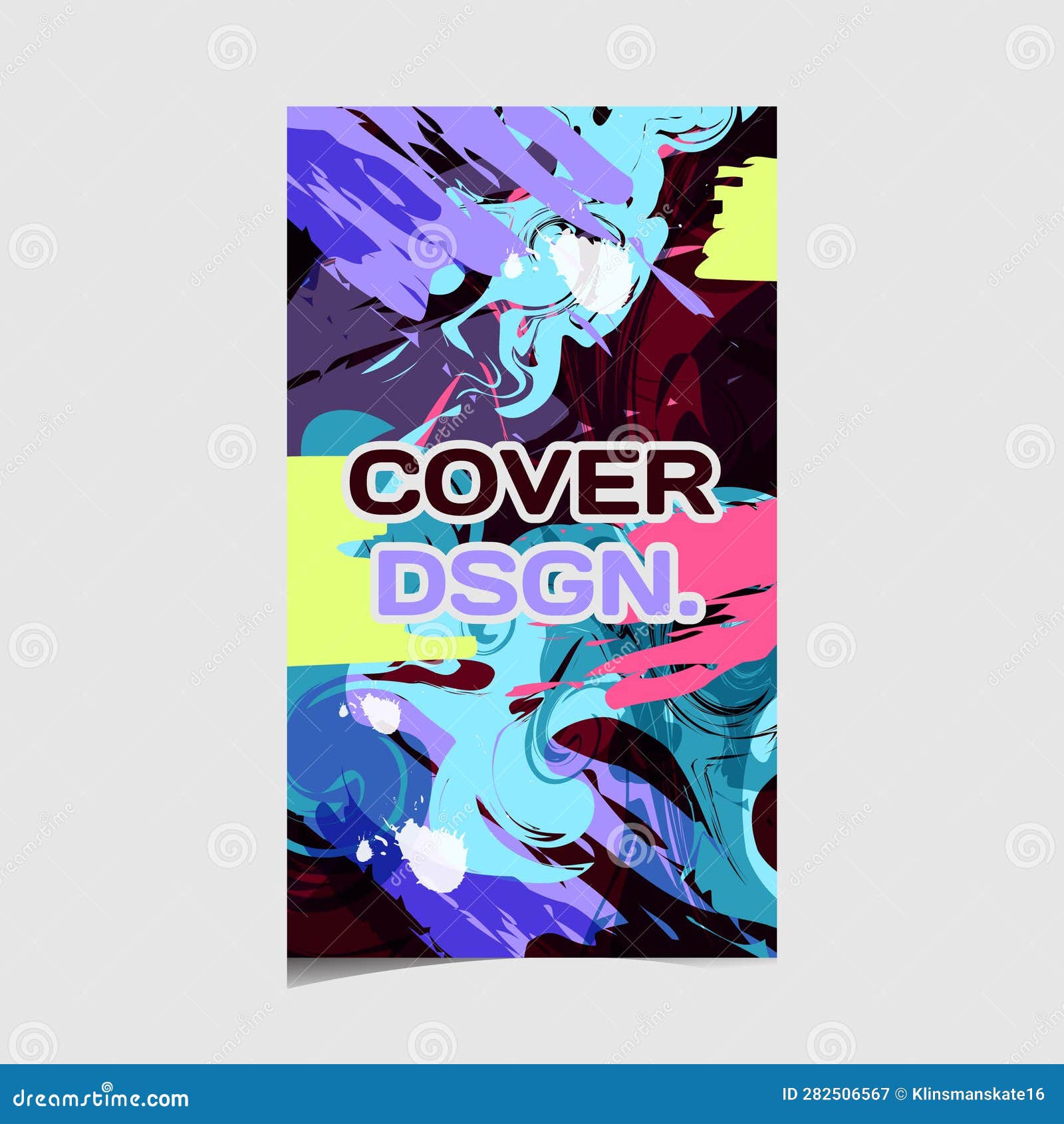 Colorful Abstract Cover Template Design Isolated Background Concept Art ...