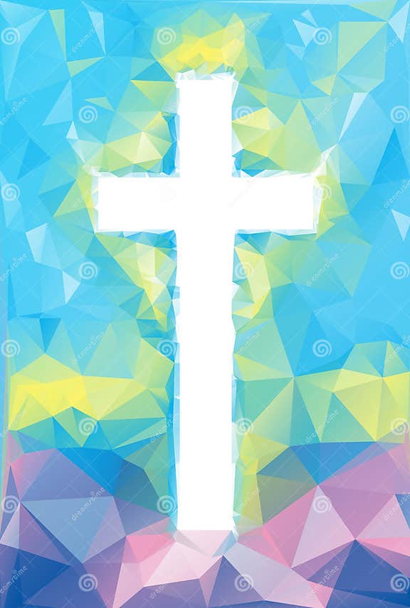 Colorful abstract Cross stock vector. Illustration of dove - 53351385