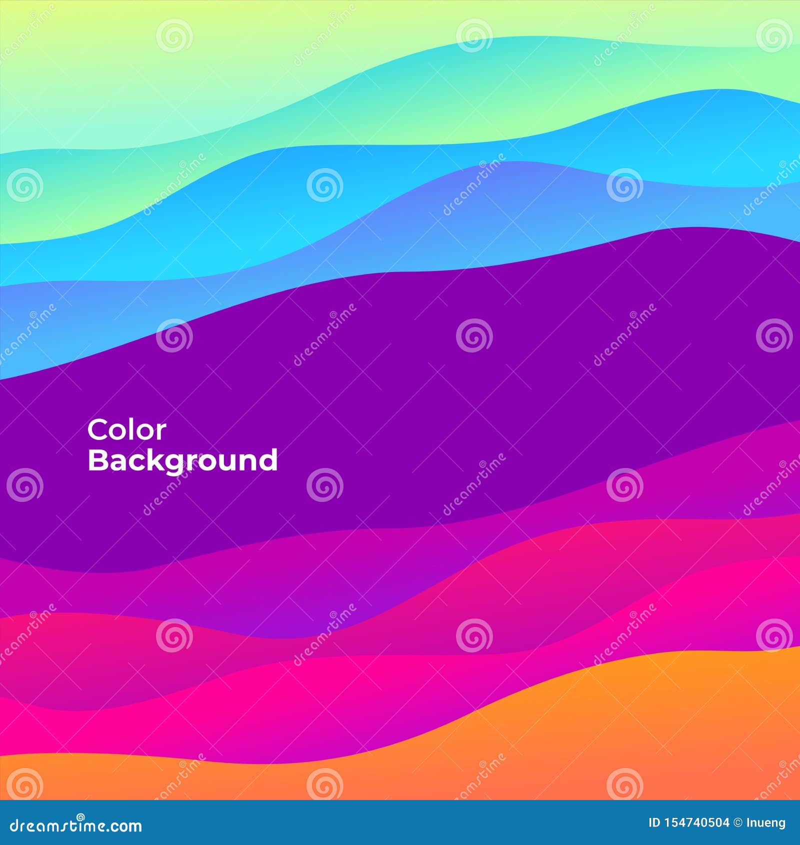 Colorful Abstract Curve Banner. Trend Gradient. Fluid Shapes ...