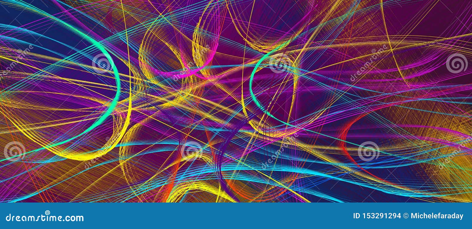 Colorful Abstract Curved Lines Background. Rainbow Colors Stock Photo ...