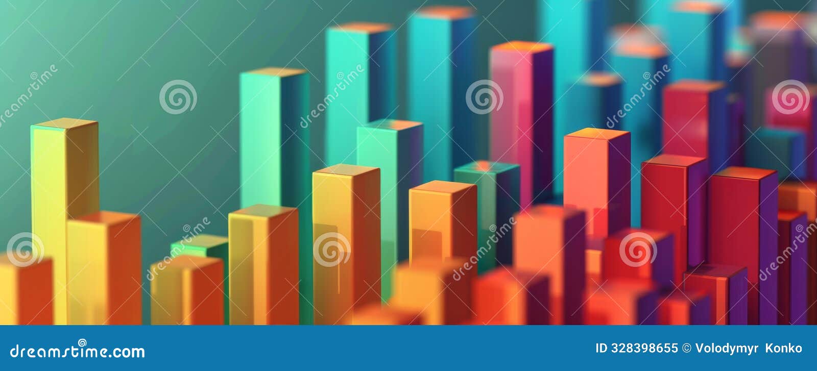 Colorful Abstract 3d Bars Graph, Vibrant Gradient Background. Data ... Colorful Abstract 3d Bars Graph, Vibrant Gradient Background. Data ...