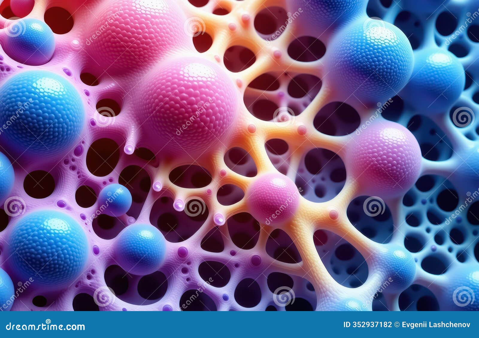 Colorful Abstract 3d Organic Texture with Spherical Structures. AI ...