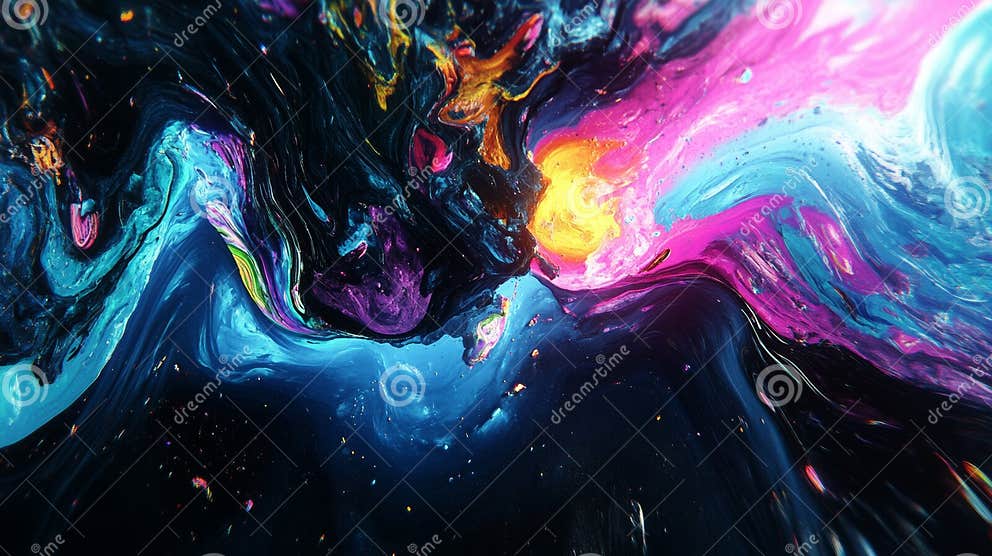 Colorful Abstract 3D Render, Background Design, Illustration. Stock ...