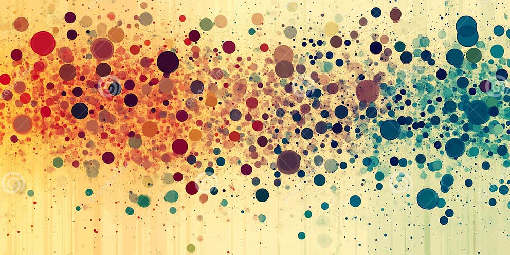 Colorful Abstract Data Points Pattern with Technology Background for ...