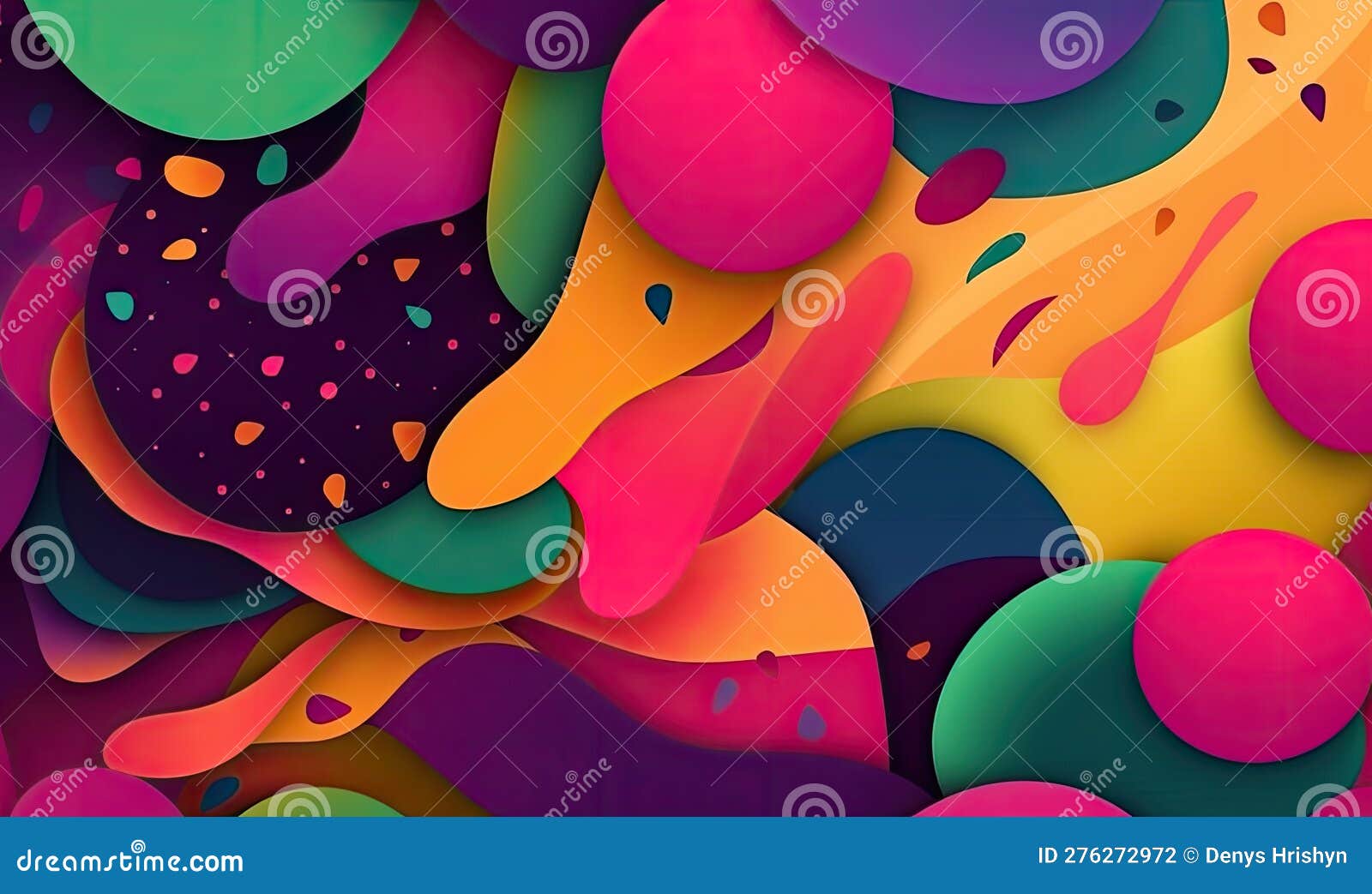 Colorful Abstract Design Inspired by Organic Forms Creating Using ...