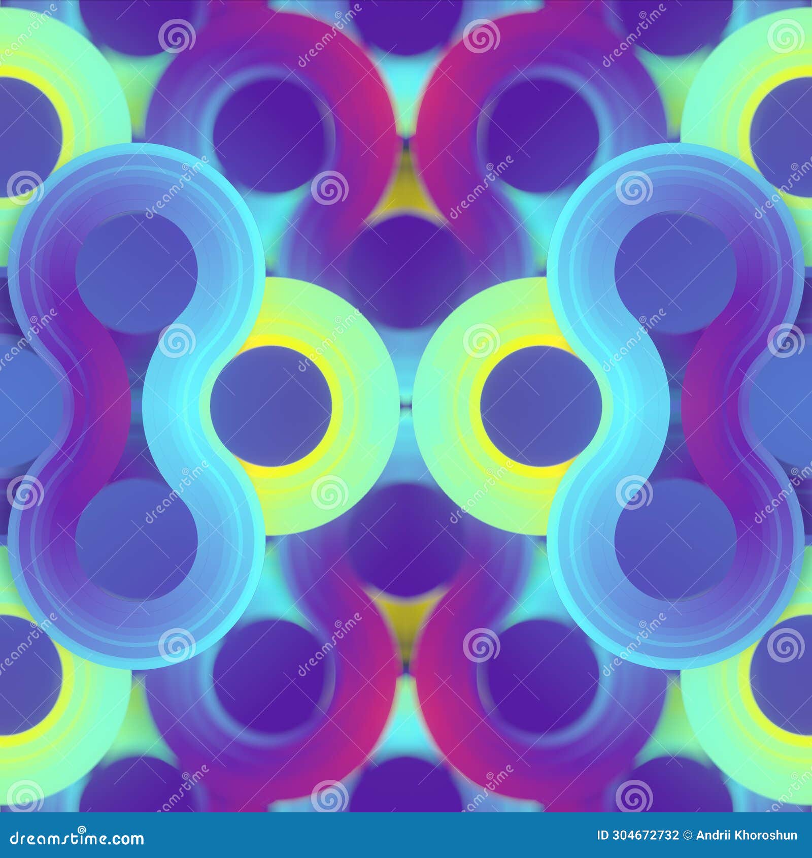 Colorful Abstract Design Using a Combination of Blue, Purple and Yellow ...