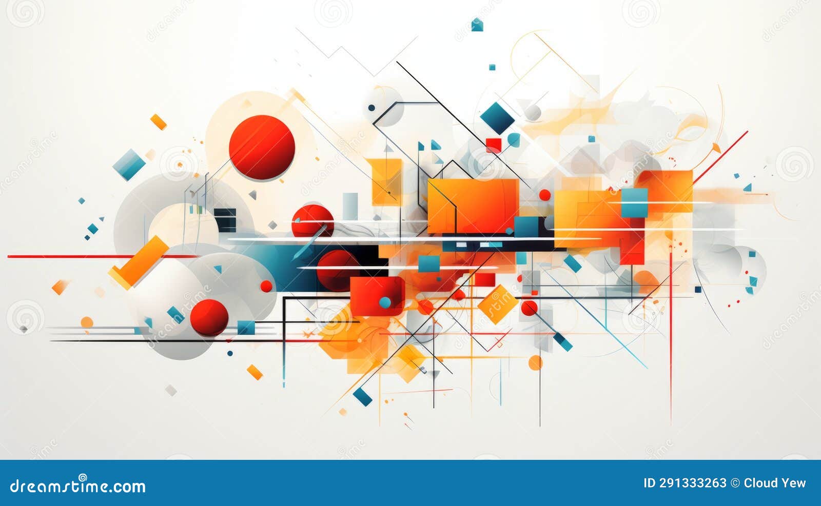 Colorful Abstract Design on a White Background Stock Illustration ...