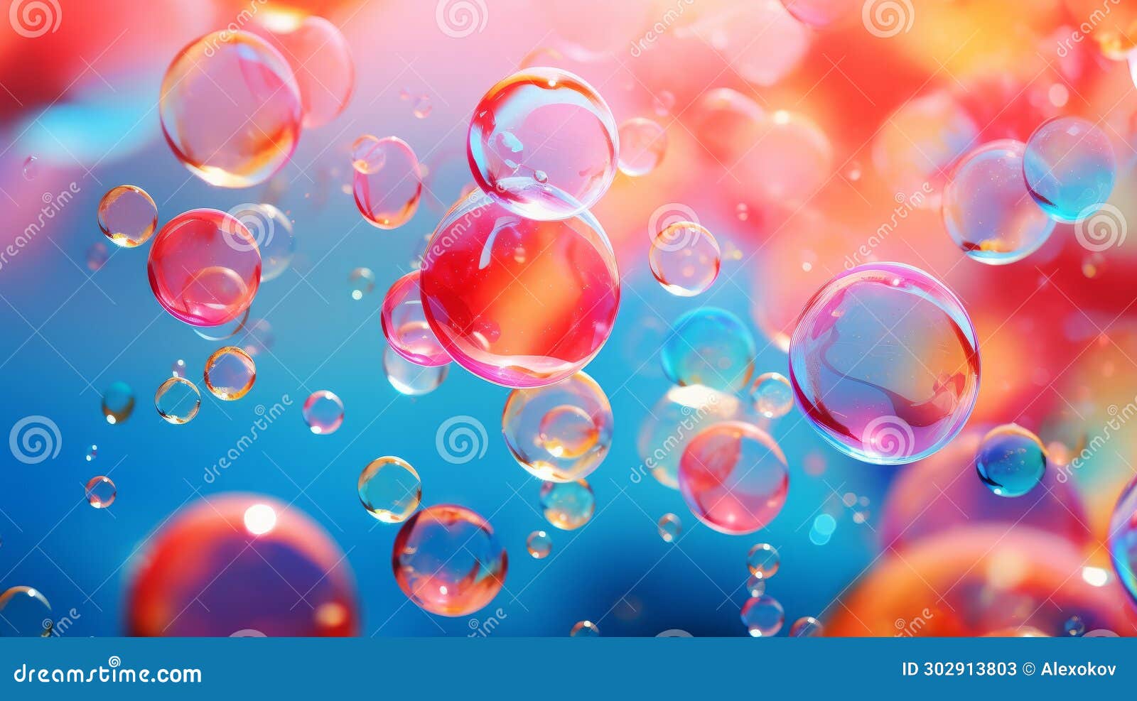 Colorful Abstract Desktop Wallpaper with Flying Bubbles AI Generated ...