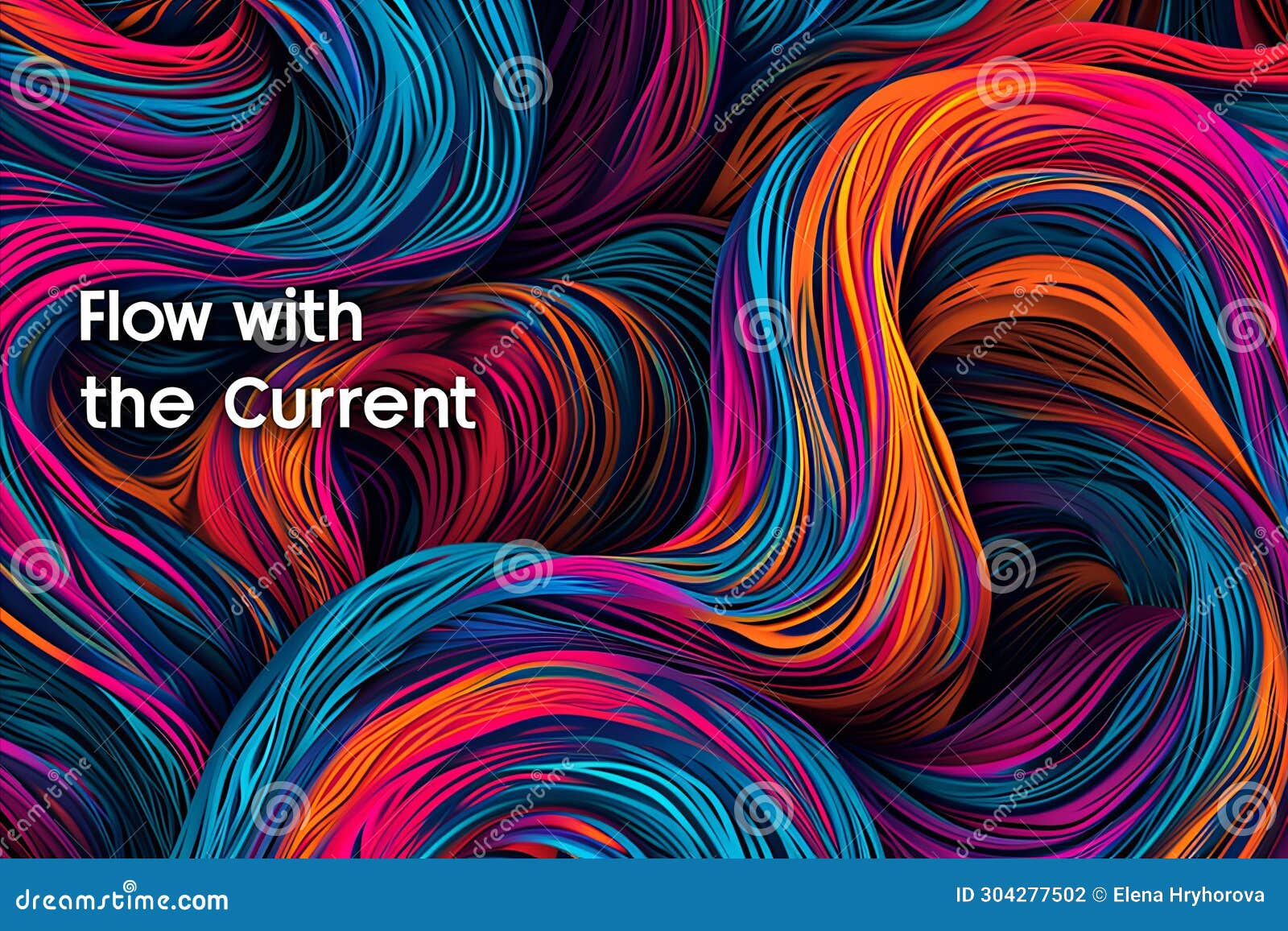 Colorful Abstract Digital Artwork Featuring Flowing Wave Patterns with ...
