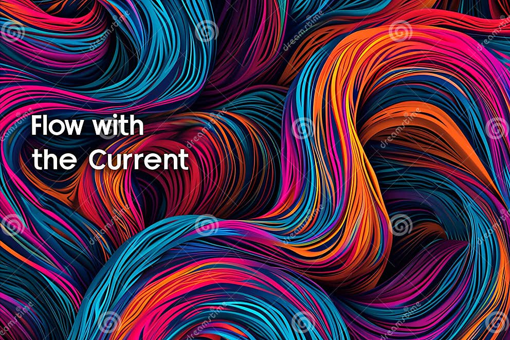 Colorful Abstract Digital Artwork Featuring Flowing Wave Patterns with ...