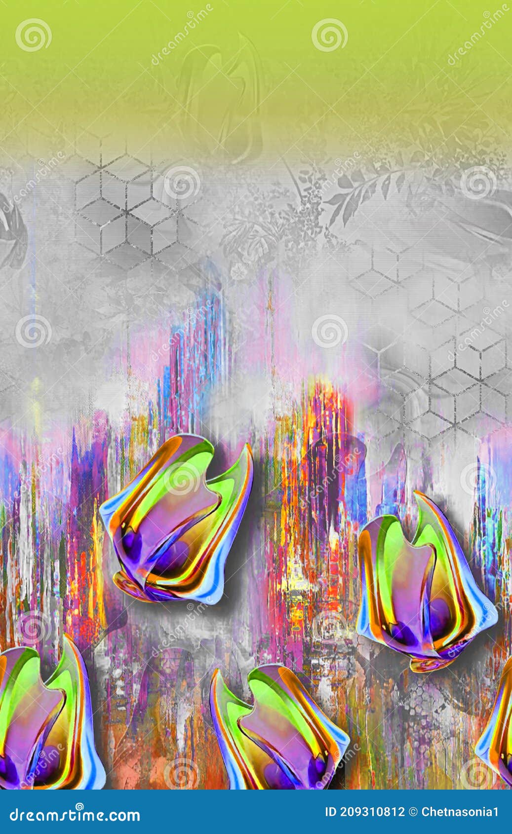 Colorful Abstract Digital Design Background Stock Illustration ...