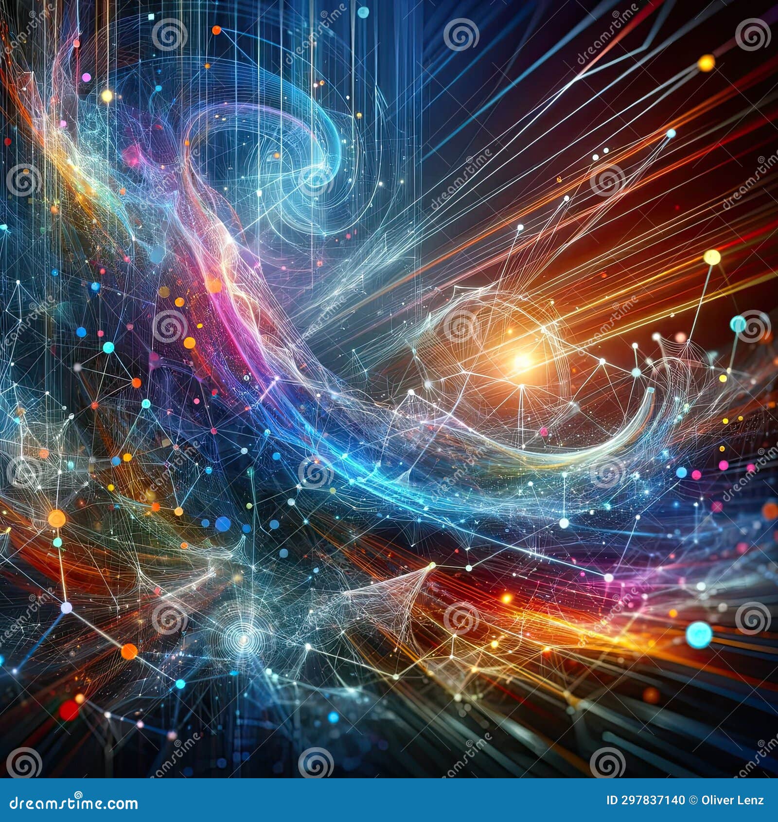 Digital Network Connectivity, AI Generated Stock Illustration ...