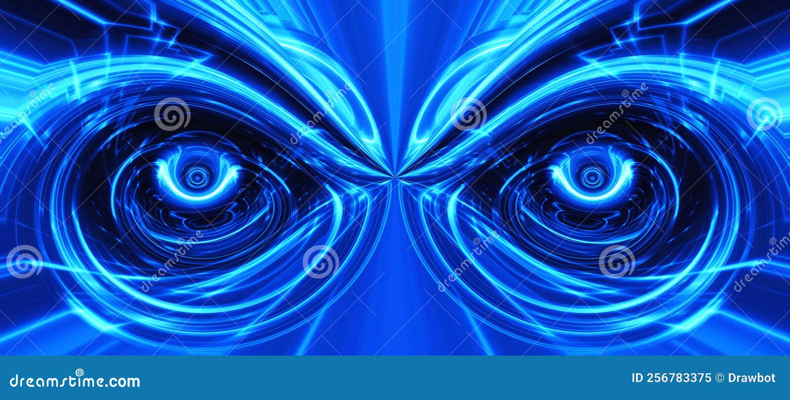 Colorful Abstract Digital Tech Eyes Future Technology Concept ...