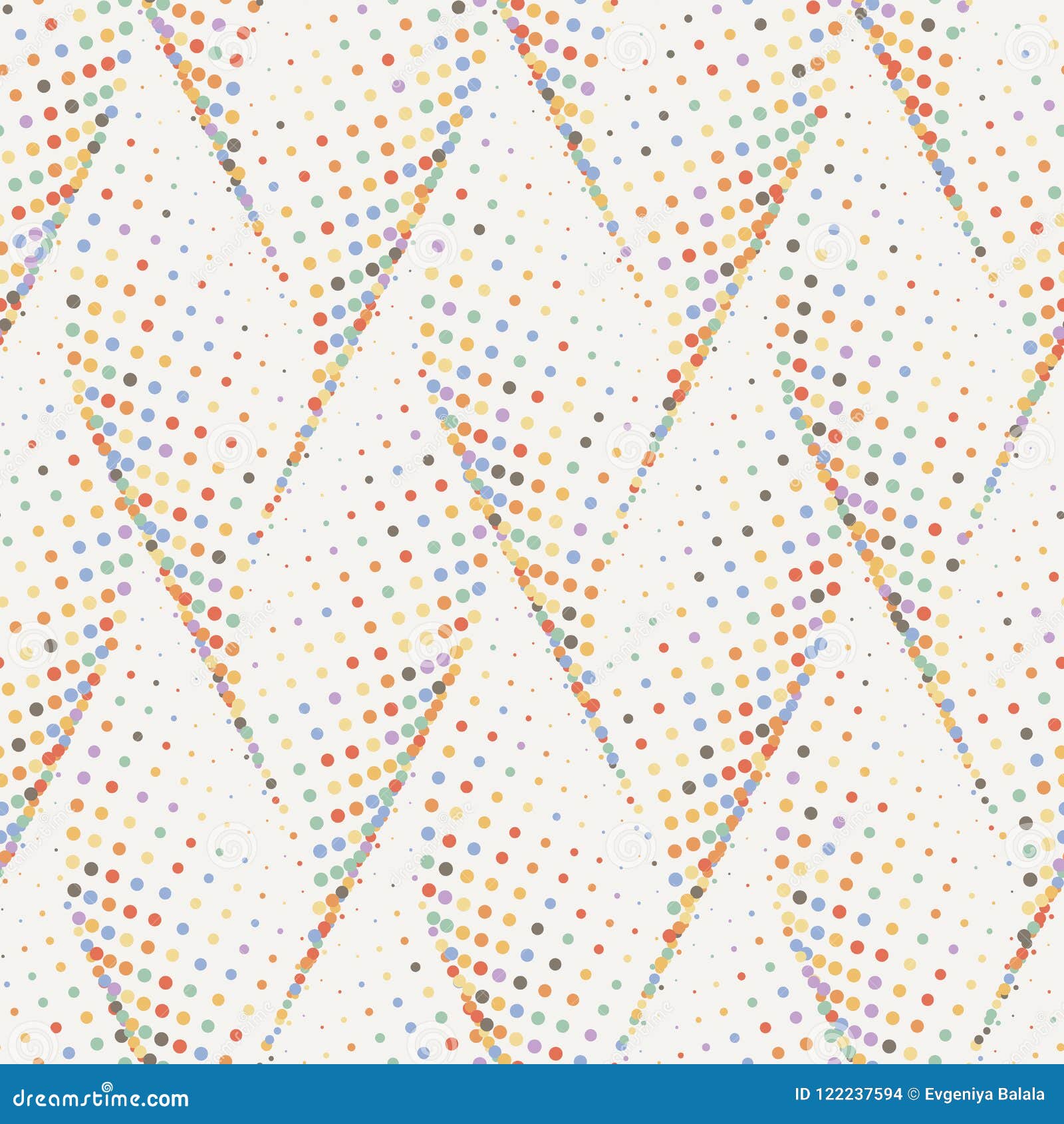Abstract Dotted Wave Stylish Texture. Vector Seamless Geometric Pattern ...