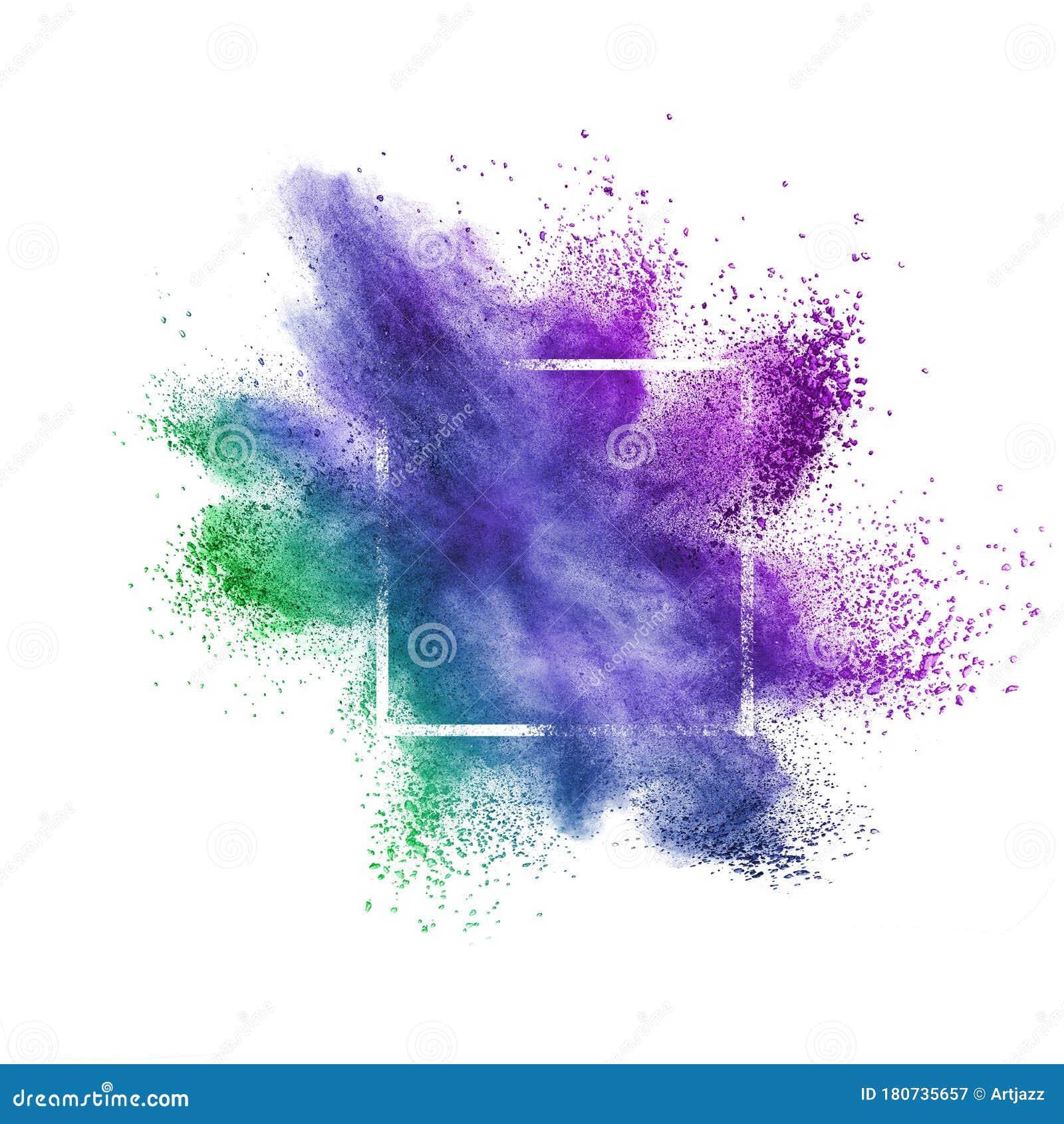 Colorful Abstract Dust Splash on a White Background. Stock Image ...