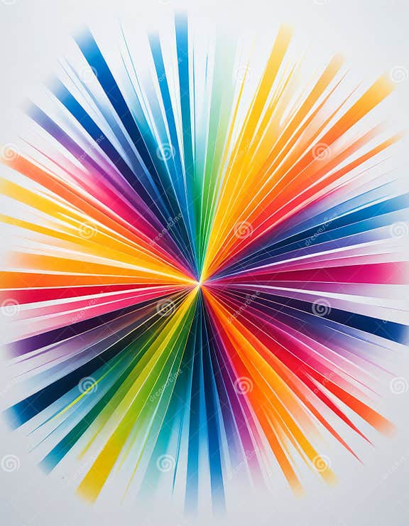 Colorful Abstract Explosion of Radiant Spectrum Rays Stock Photo ...