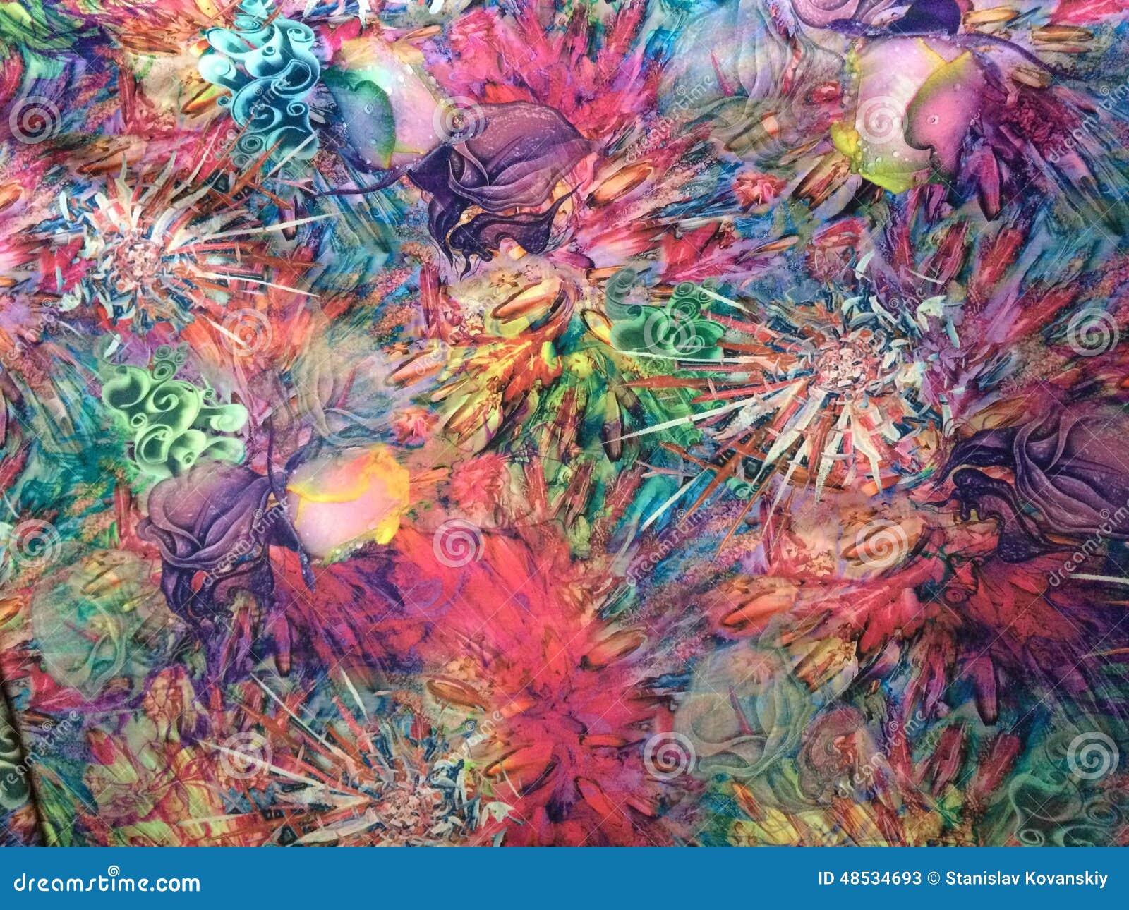 Colorful abstract fabric stock illustration. Illustration of patterned ...