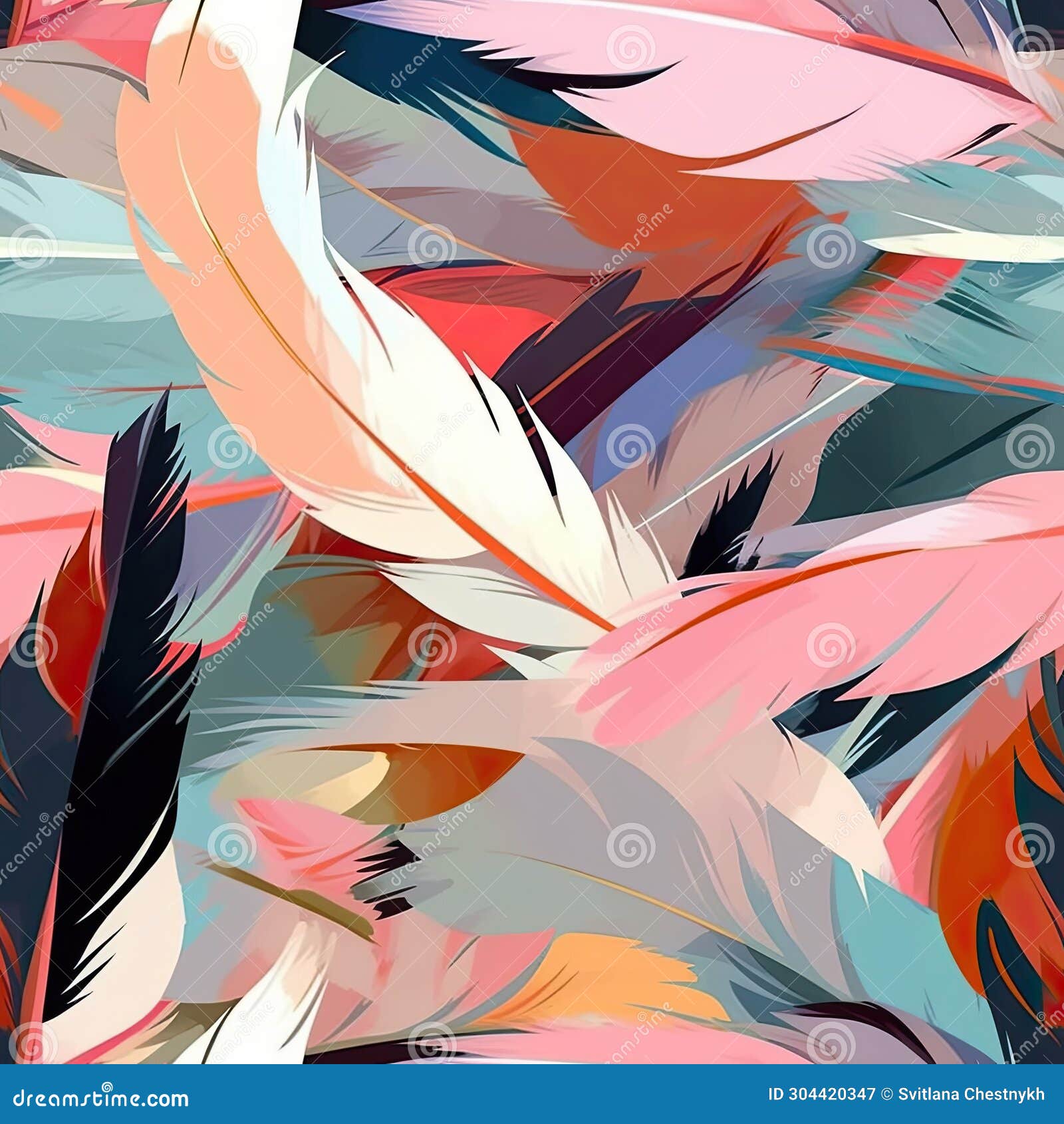 Colorful Abstract Feathers Pattern, Texture Print Pattern Seamless ...