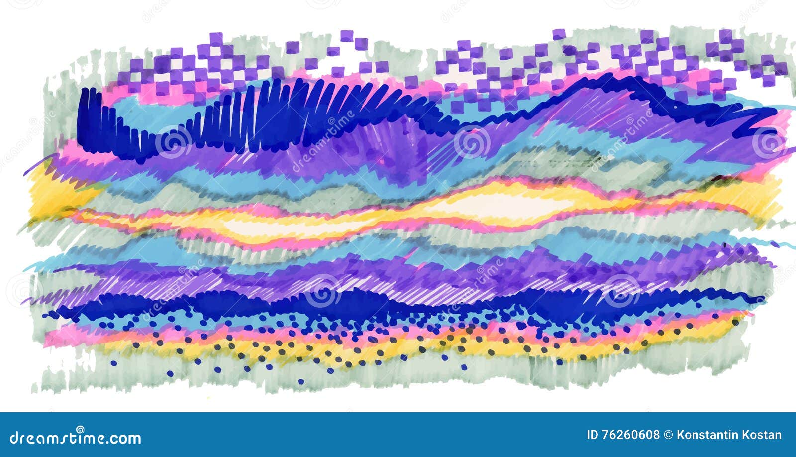 Colorful Abstract Felt-tip Pen Stripes Texture Stock Vector ...