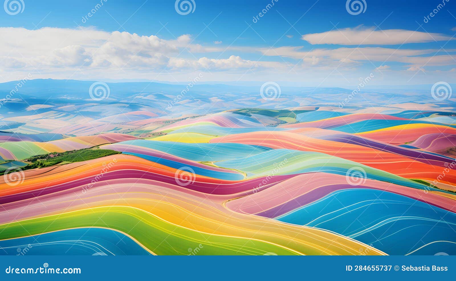 Colorful Abstract Field Landscape Background Stock Illustration ...