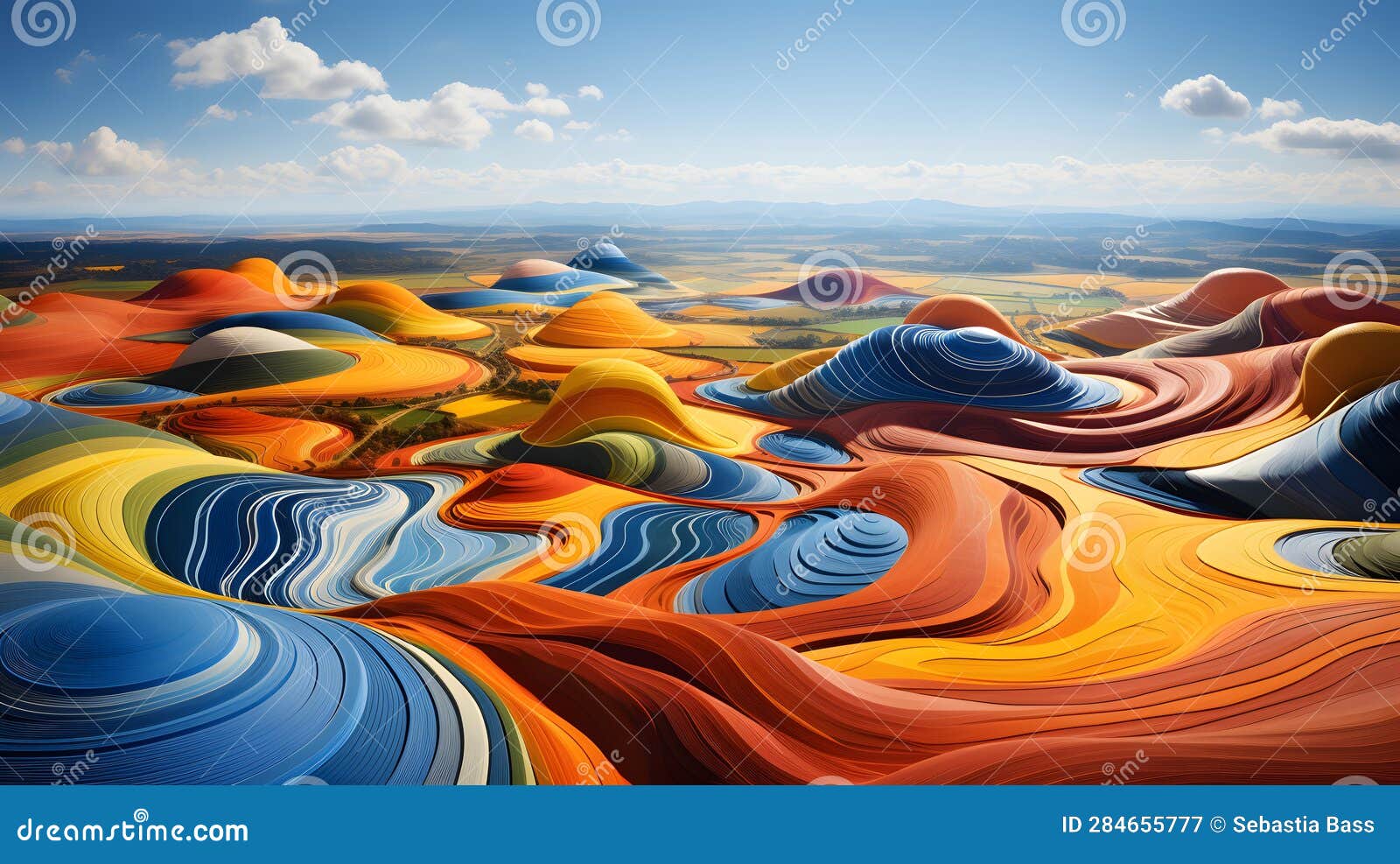 Colorful Abstract Field Landscape Background Stock Image - Image of ...