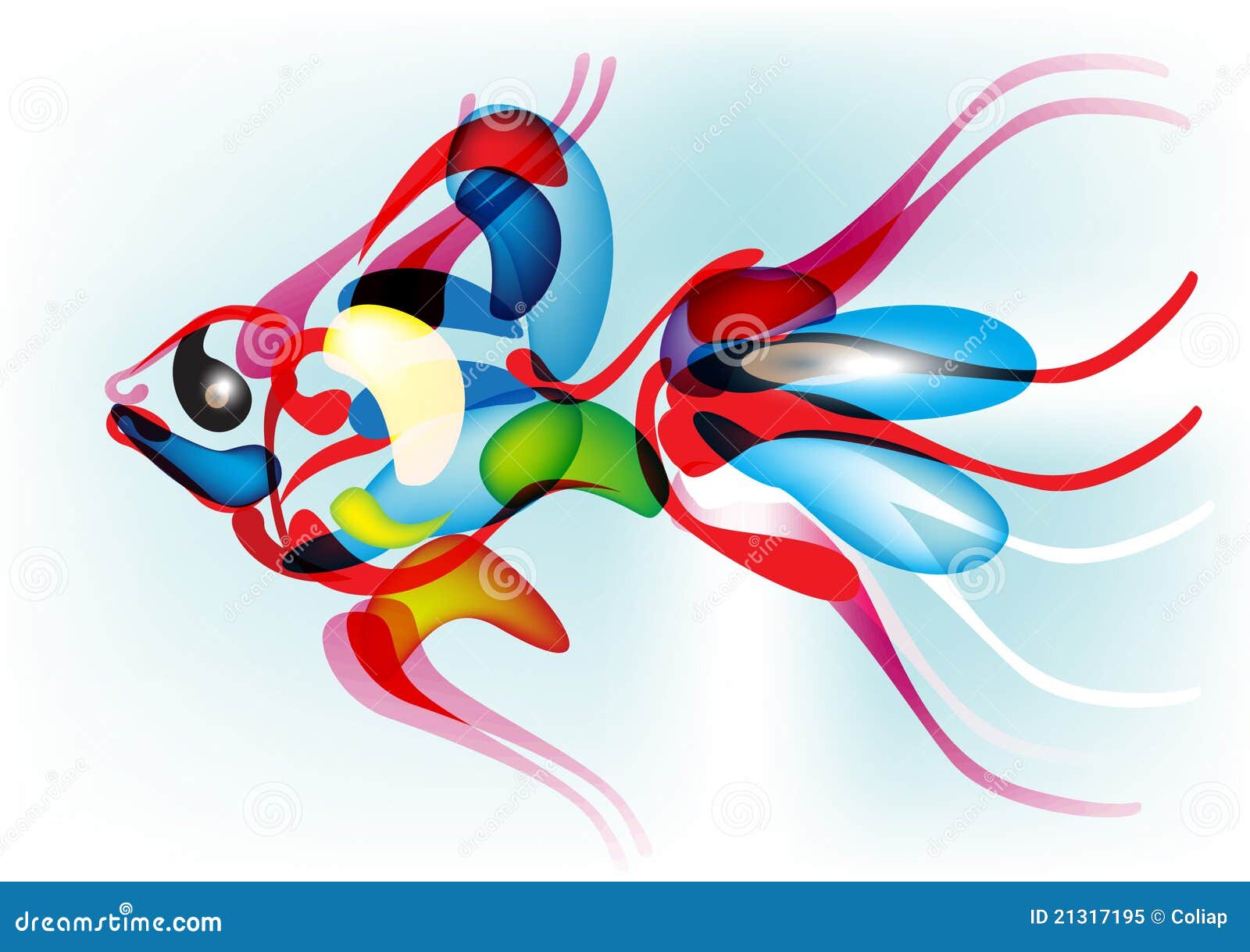 Colorful Abstract Fish Background Stock Vector - Illustration of ...
