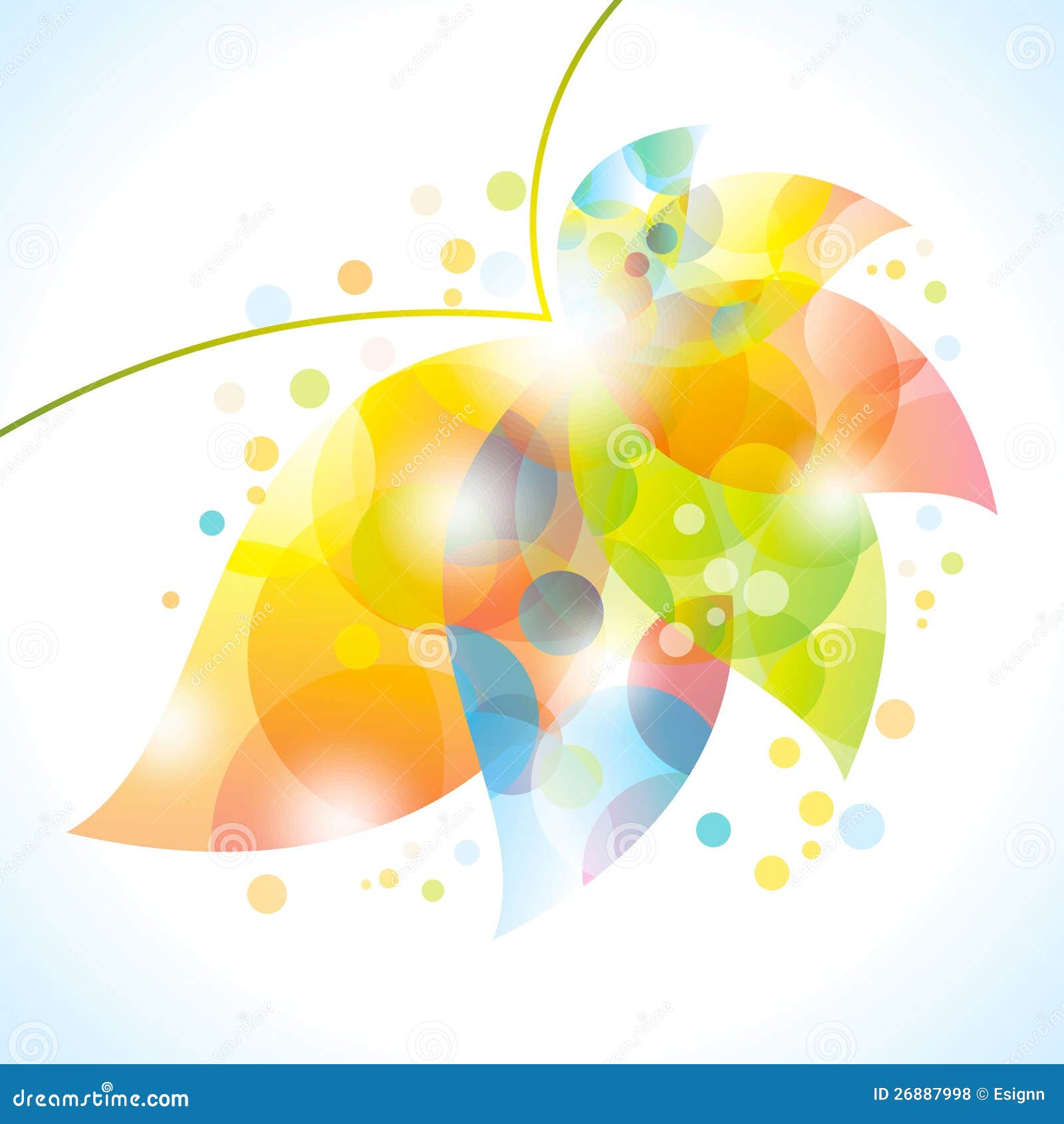 Colorful abstract flower stock vector. Illustration of eps10 - 26887998