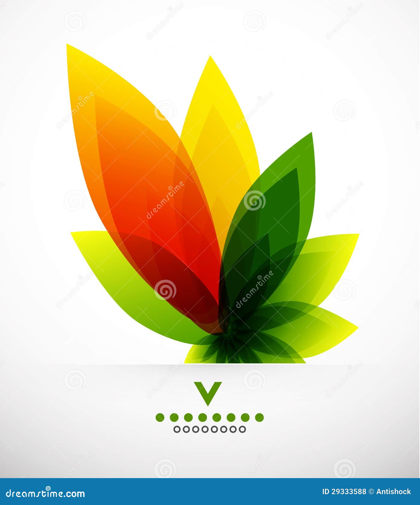 Colorful Abstract Flower Design Template Stock Vector - Illustration of ...
