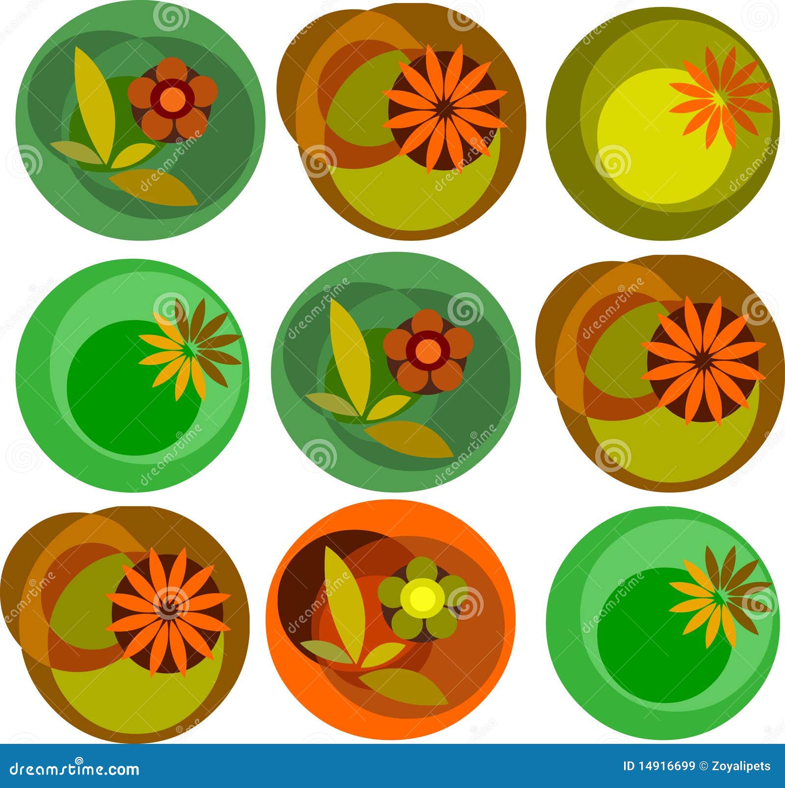 Colorful Abstract Flower Garden Pattern Stock Vector - Illustration of ...