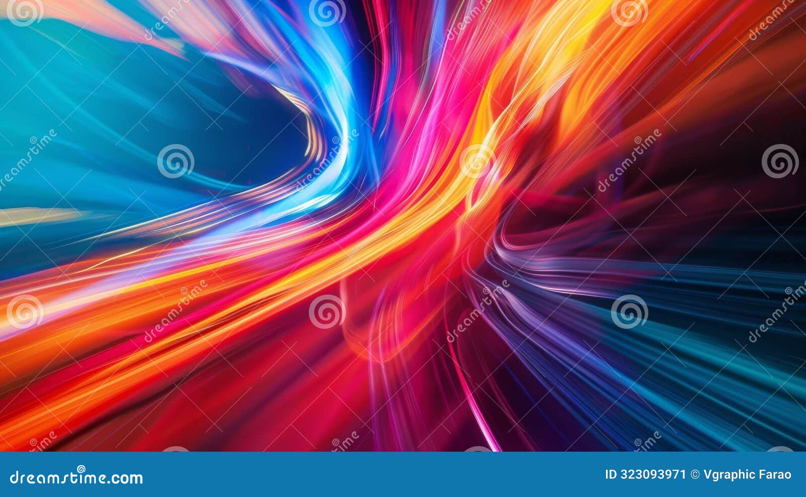 Colorful Abstract Flowing Lines in Motion Stock Image - Image of ...