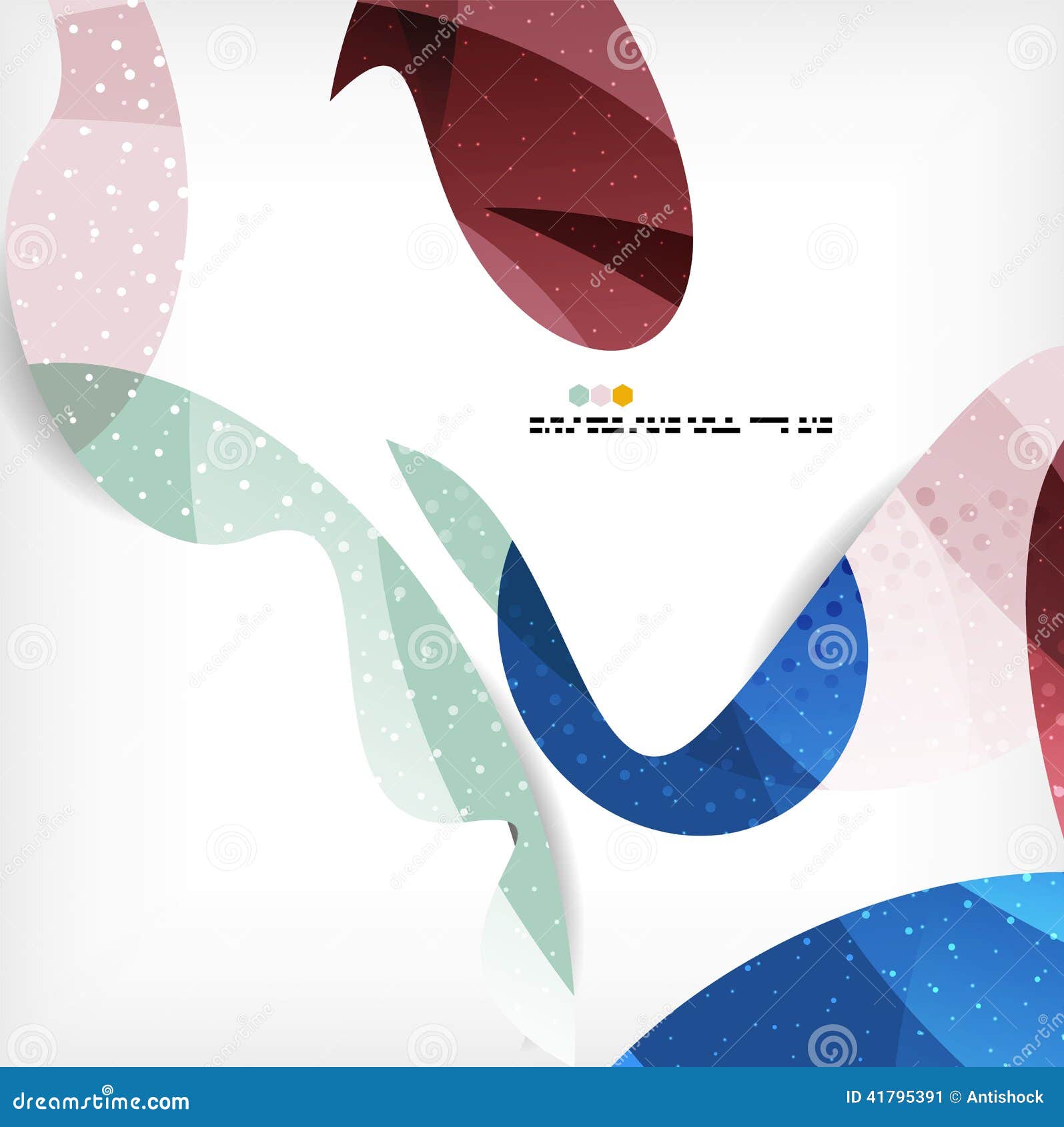 Colorful Abstract Flowing Shapes Stock Illustration - Illustration of ...