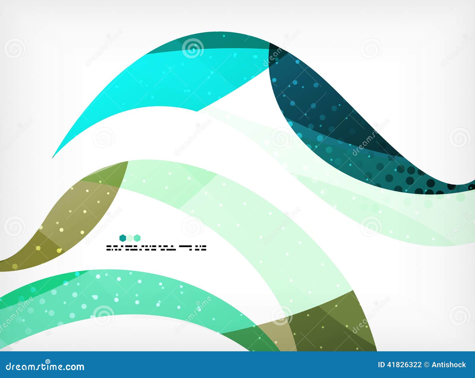 Colorful Abstract Flowing Shapes Stock Vector - Illustration of green ...