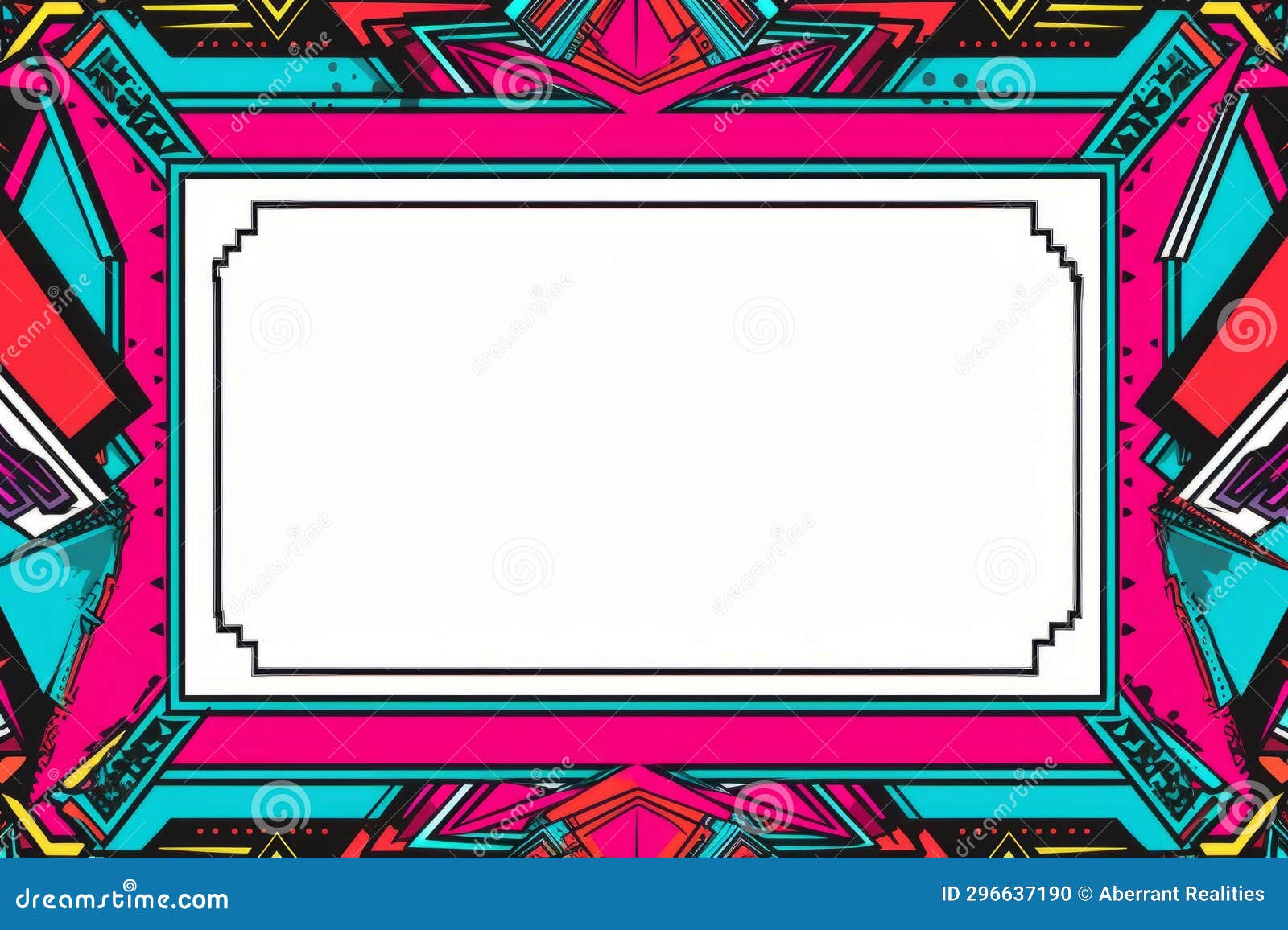 Colorful Abstract Frame with a Blank Space for Your Text Stock ...