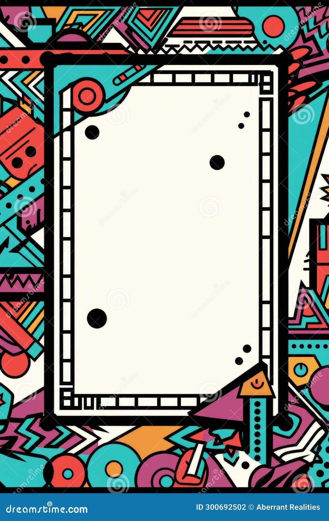 A Colorful Abstract Frame with an Empty Space for Your Text Stock ...