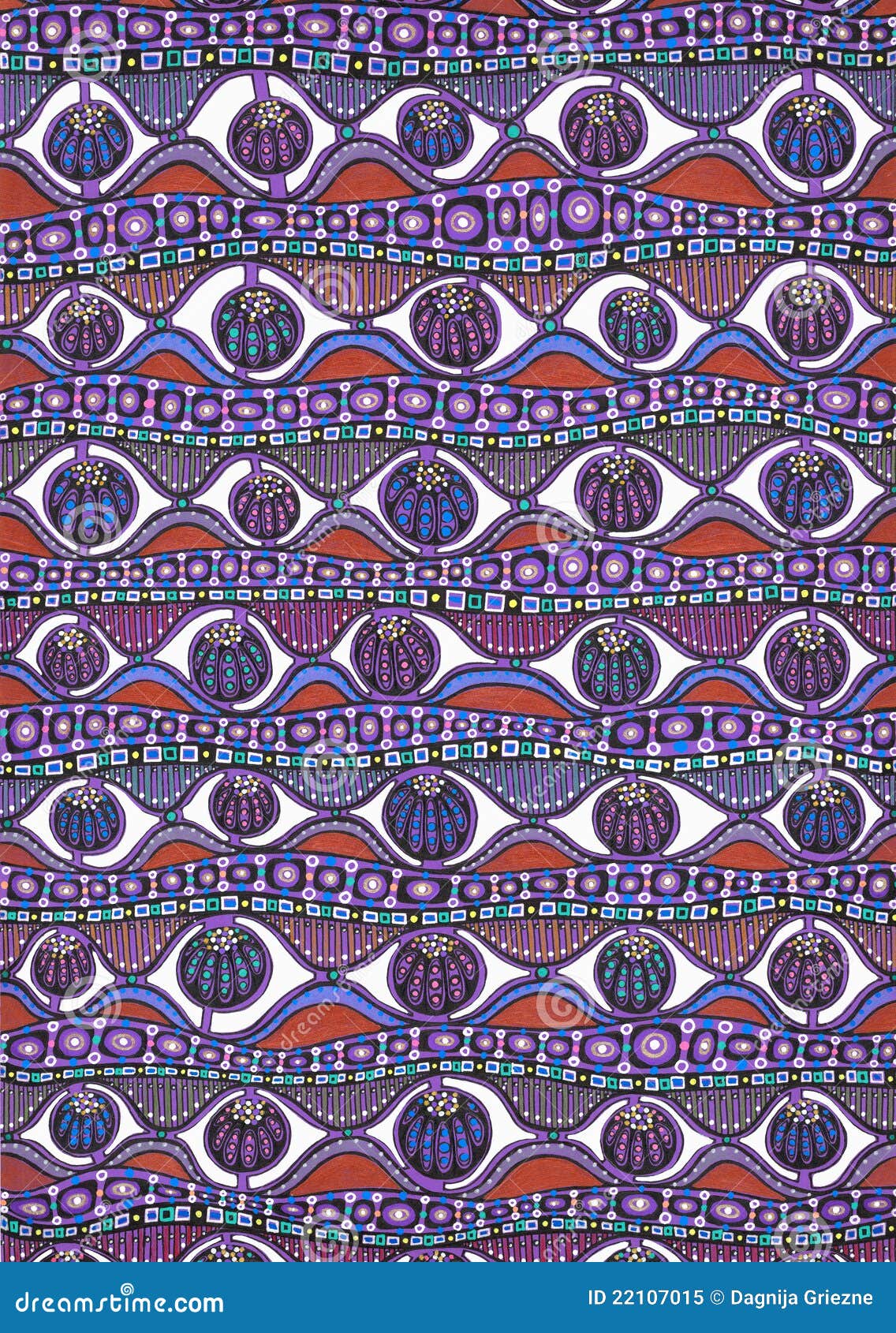 Colorful Abstract Freehand Pattern Stock Illustration - Illustration of ...