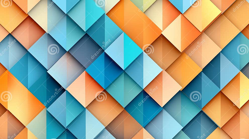 Colorful Abstract Geometric Background with Overlapping Triangles ...