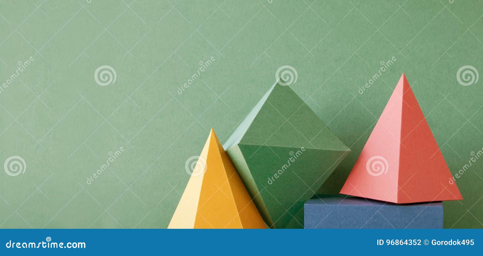 Colorful Abstract Geometric Background with Three-dimensional Solid ...