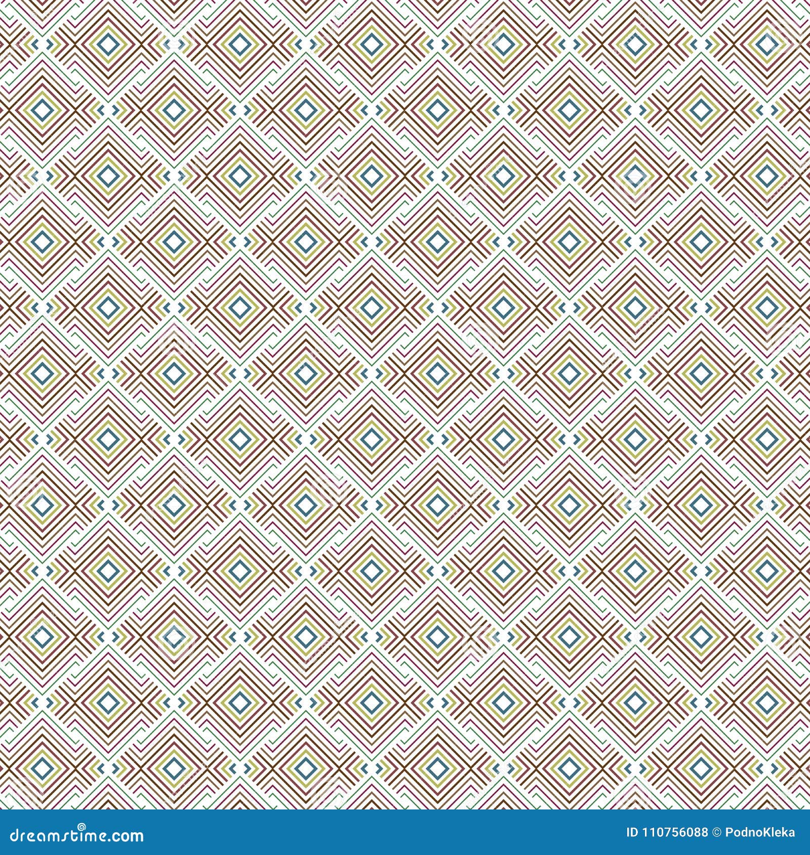 Abstract Geometric Colorful Native Ethnic Diamond Seamless Pattern ...