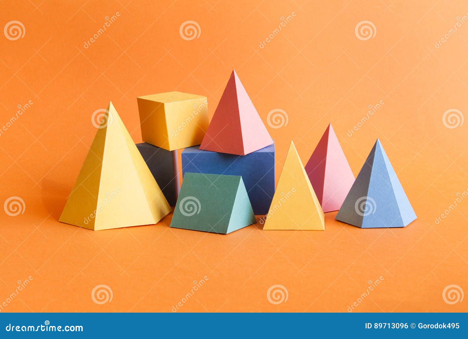 Colorful Abstract Geometrical Composition. Three-dimensional Prism ...