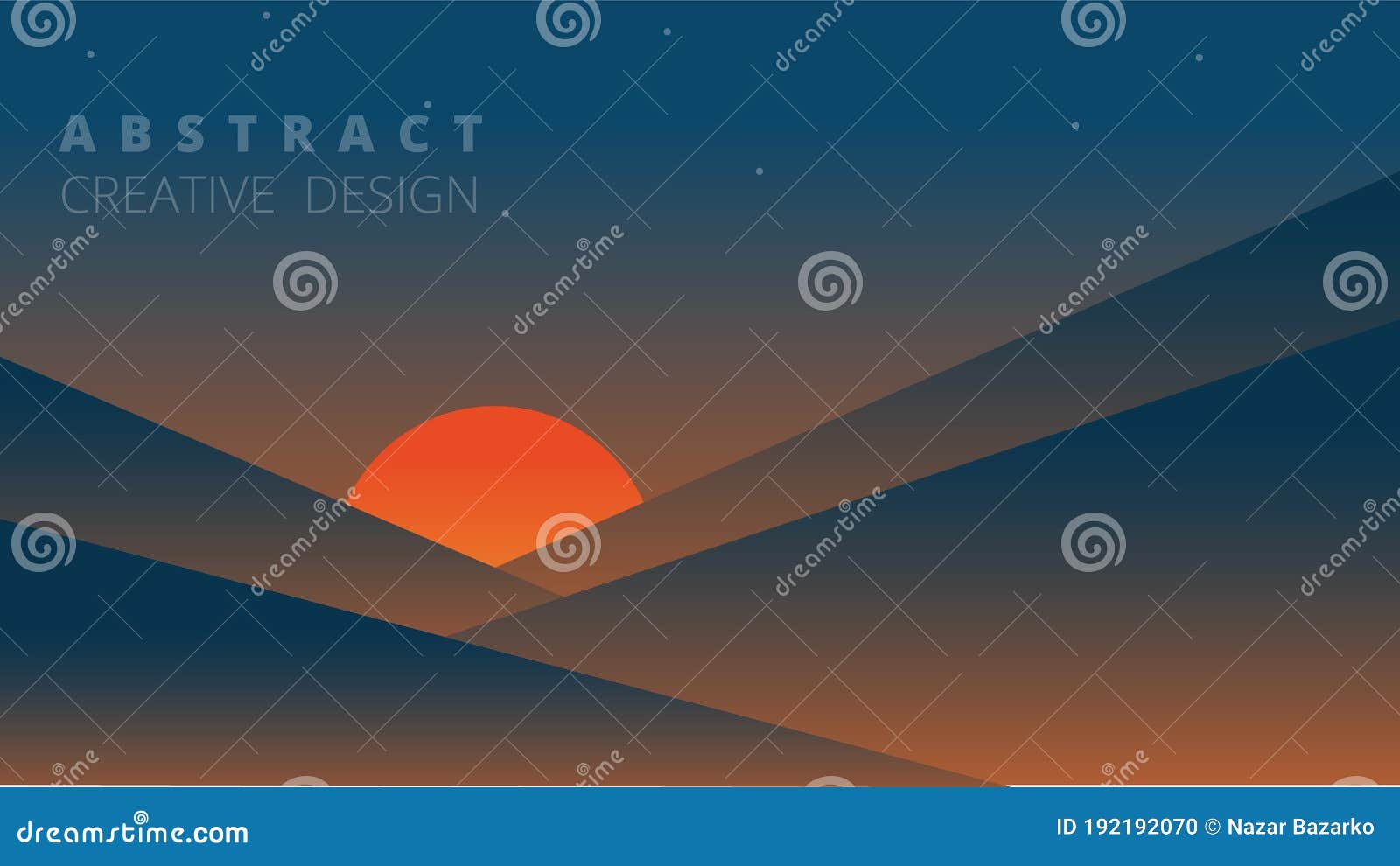 Colorful Abstract Gradient Background. Sunrise or Sunset. Template for ...