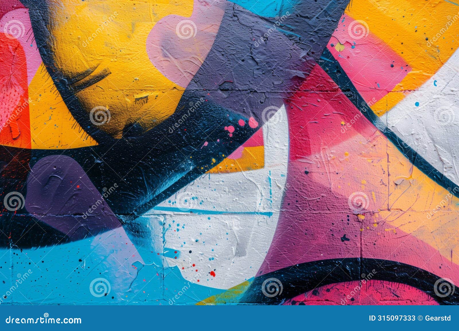 Colorful Abstract Graffiti Patterns Stock Image - Image of yellow ...