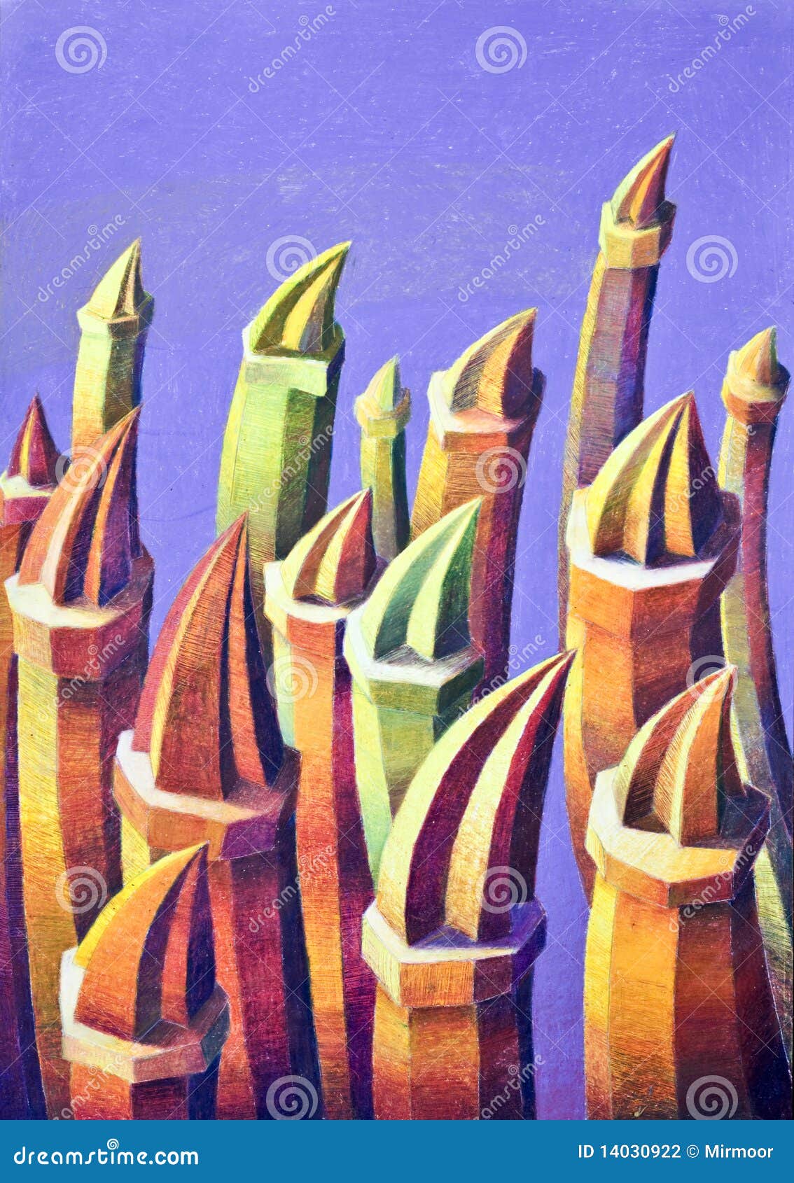 Colorful Abstract Hand Drawing. Stock Illustration - Illustration of ...