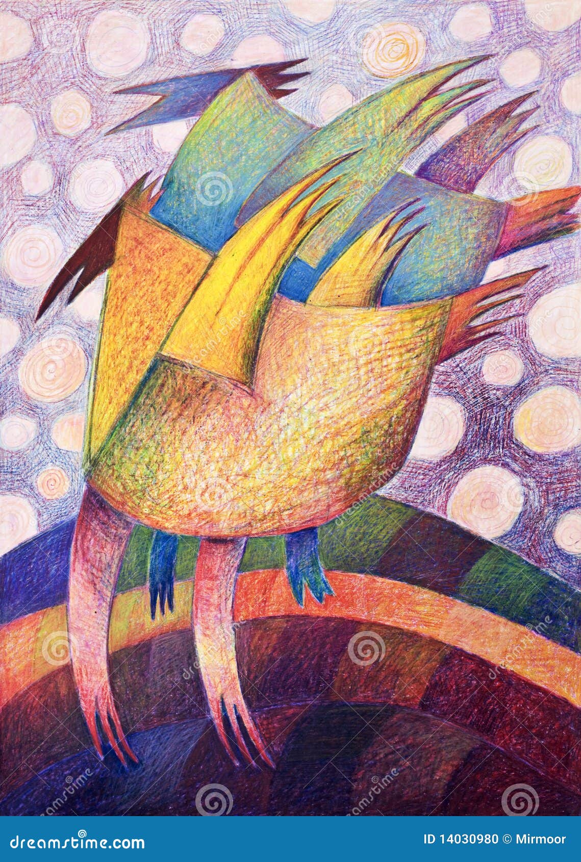 Colorful Abstract Hand Drawing. Stock Illustration - Illustration of ...