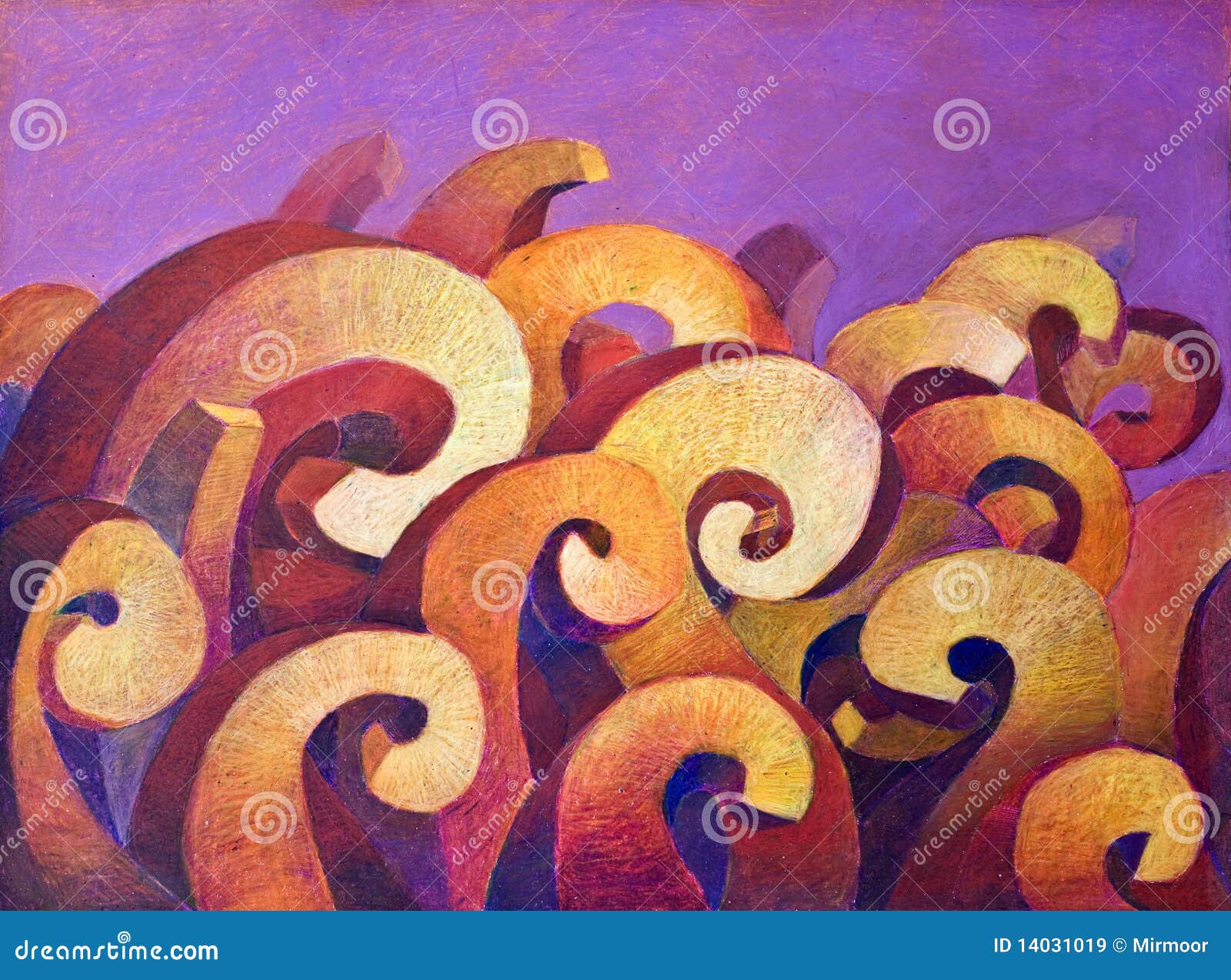 Colorful Abstract Hand Drawing. Stock Illustration - Illustration of ...