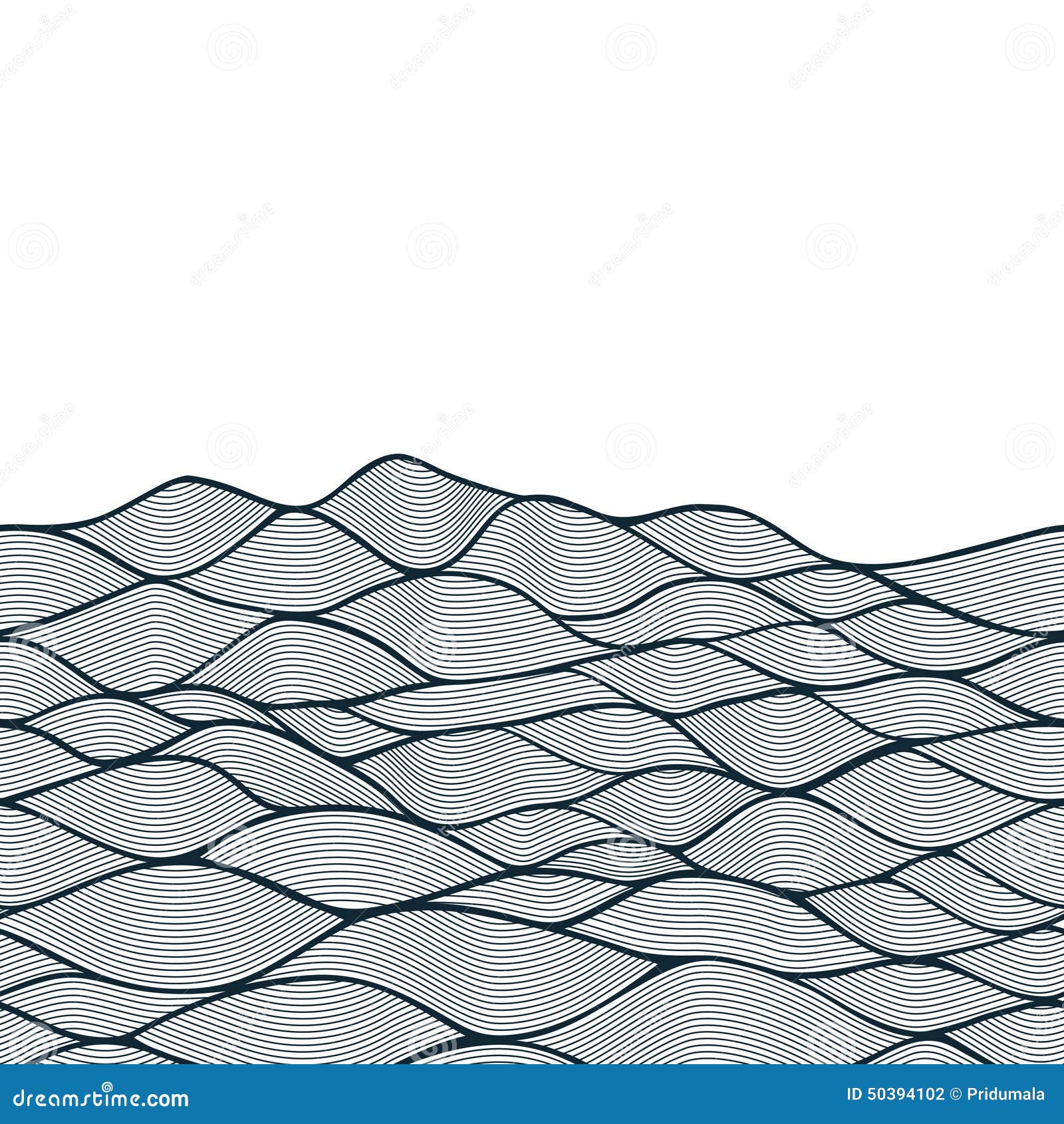 Colorful Abstract Hand-drawn Pattern, Waves Background Stock Vector ...