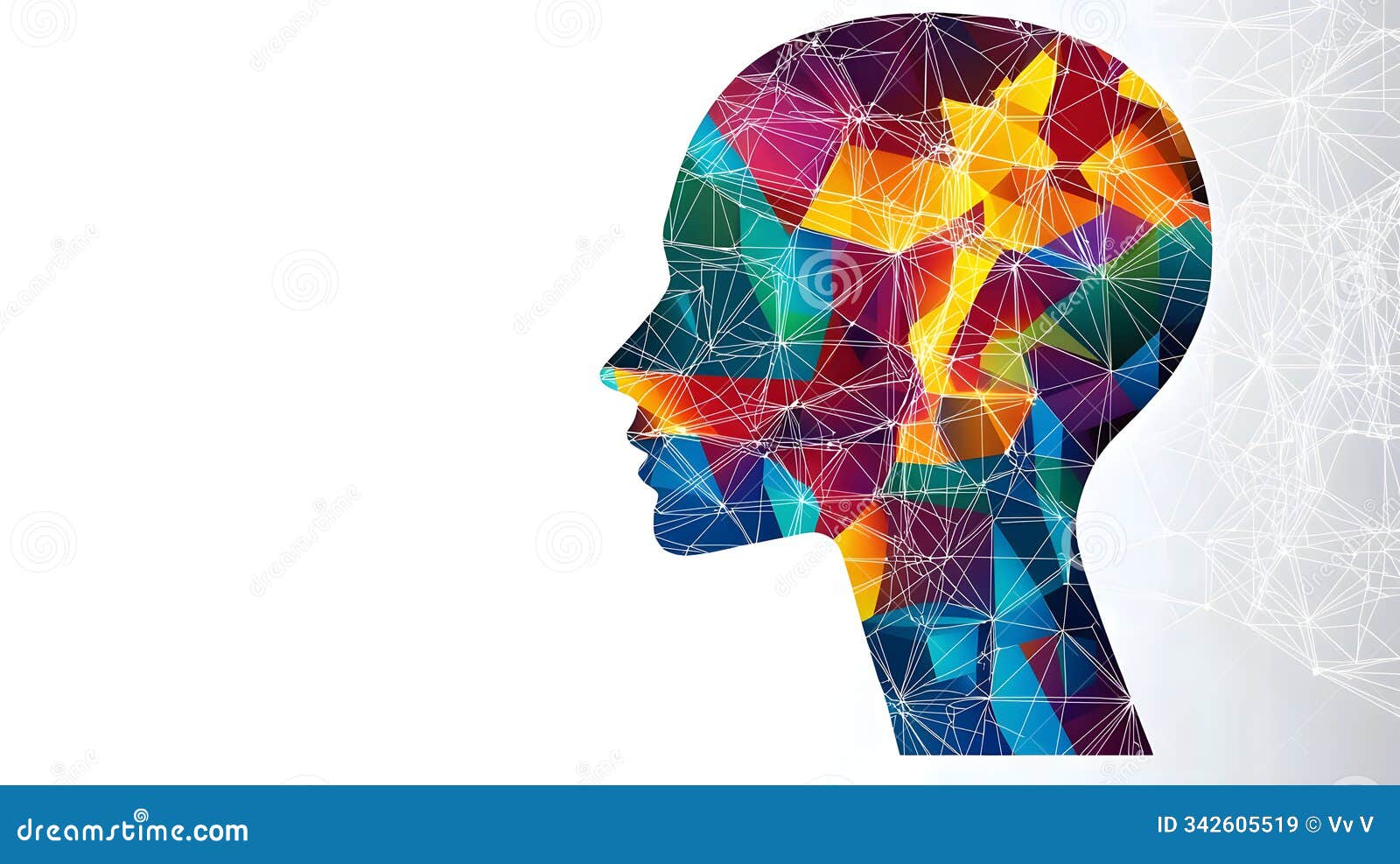 Colorful Abstract Head Silhouette Design Stock Illustration ...