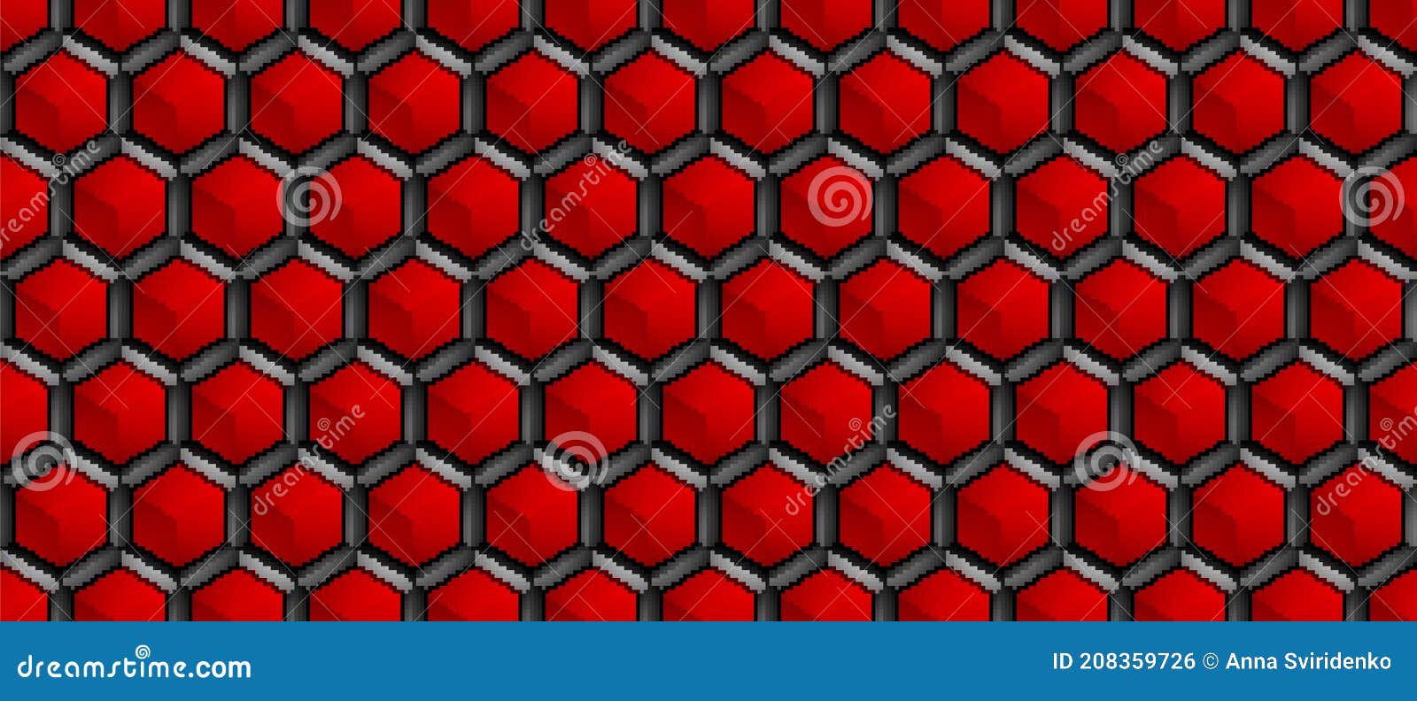 Colorful Abstract Hexagon Structure Dark Geometric Background Pixel Art ...
