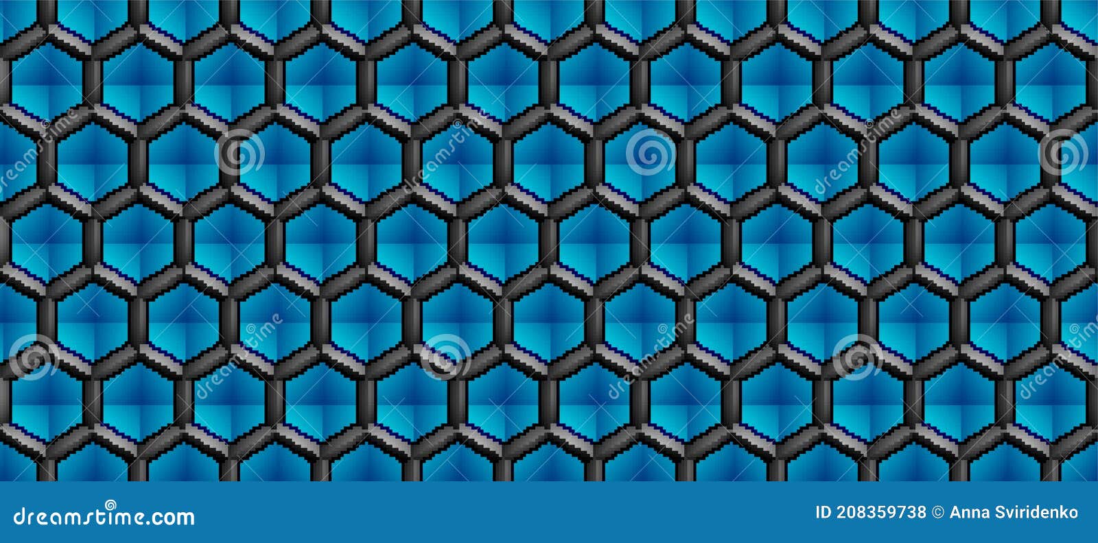 Colorful Abstract Hexagon Structure Dark Geometric Background Pixel Art ...